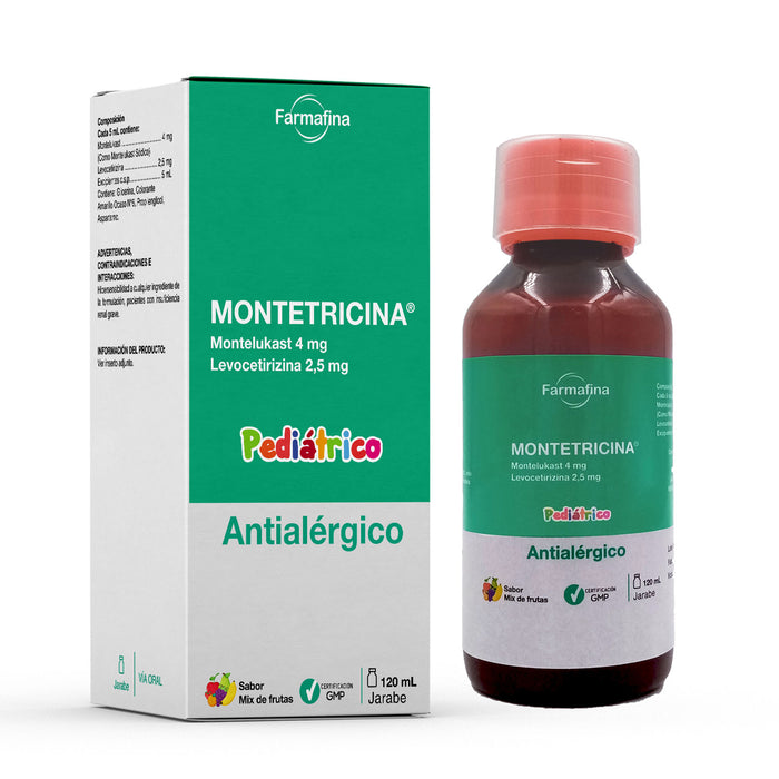 Montetricina Jarabe Montelukast Levocetirizina X 120Ml— Farmacorp