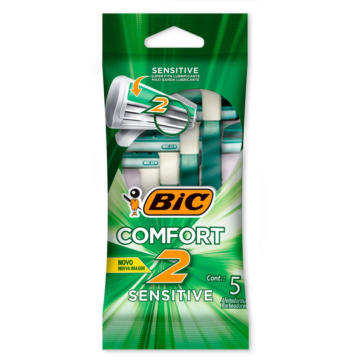 Afeitadora Bic Comfort 2 Sensitive - Pack 5 Unidades— Farmacorp