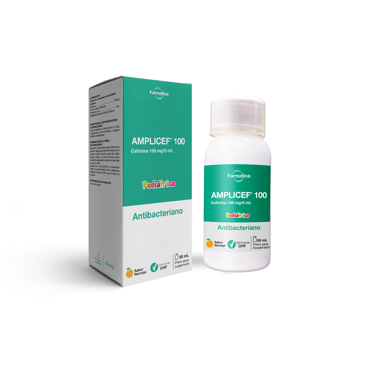 Amplicef Cefixima 100Mg/5Ml X 50Ml— Farmacorp