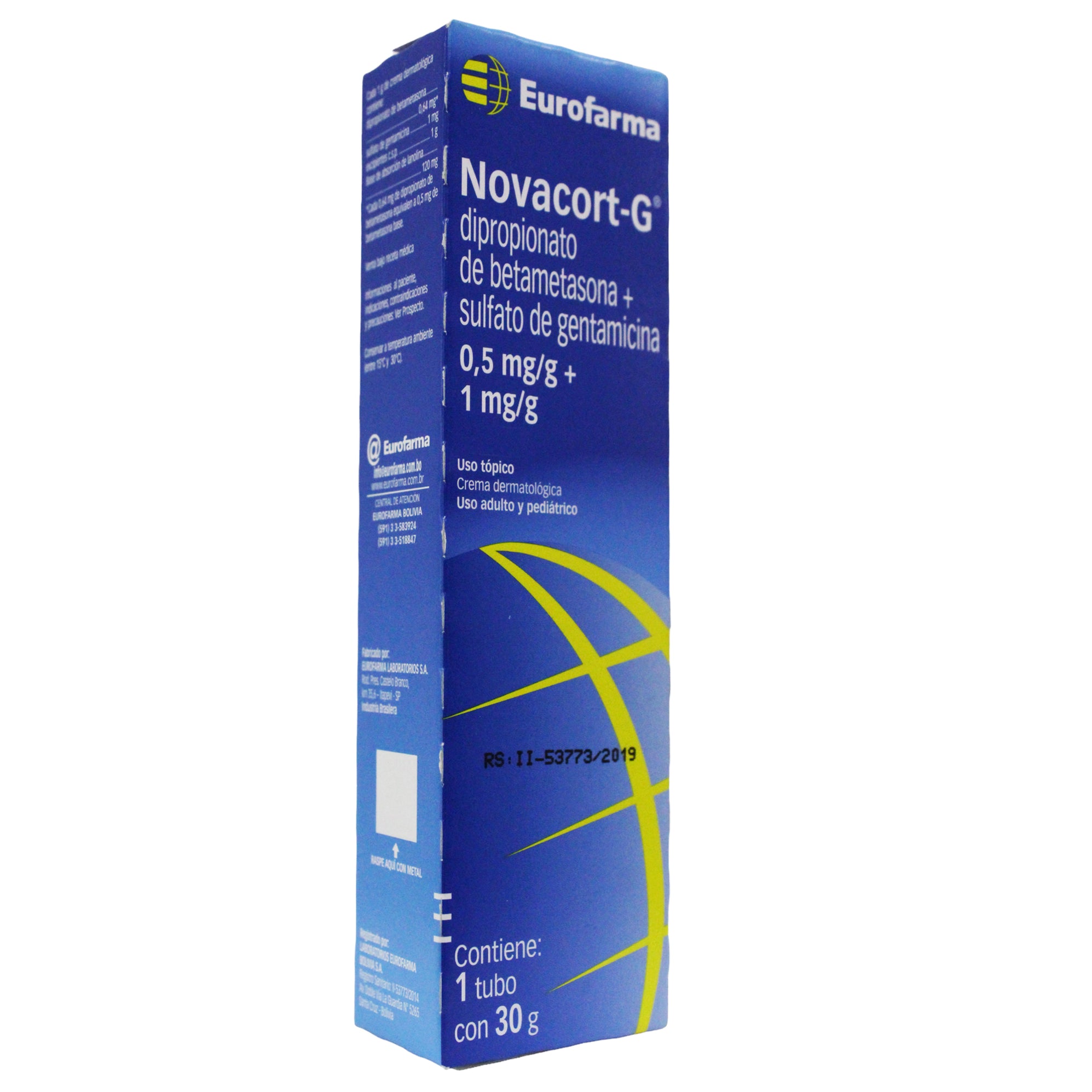Novacort-G Betametasona 0.0005 Y Gentamicina Sulfato 0.001 Crema X 30G ...