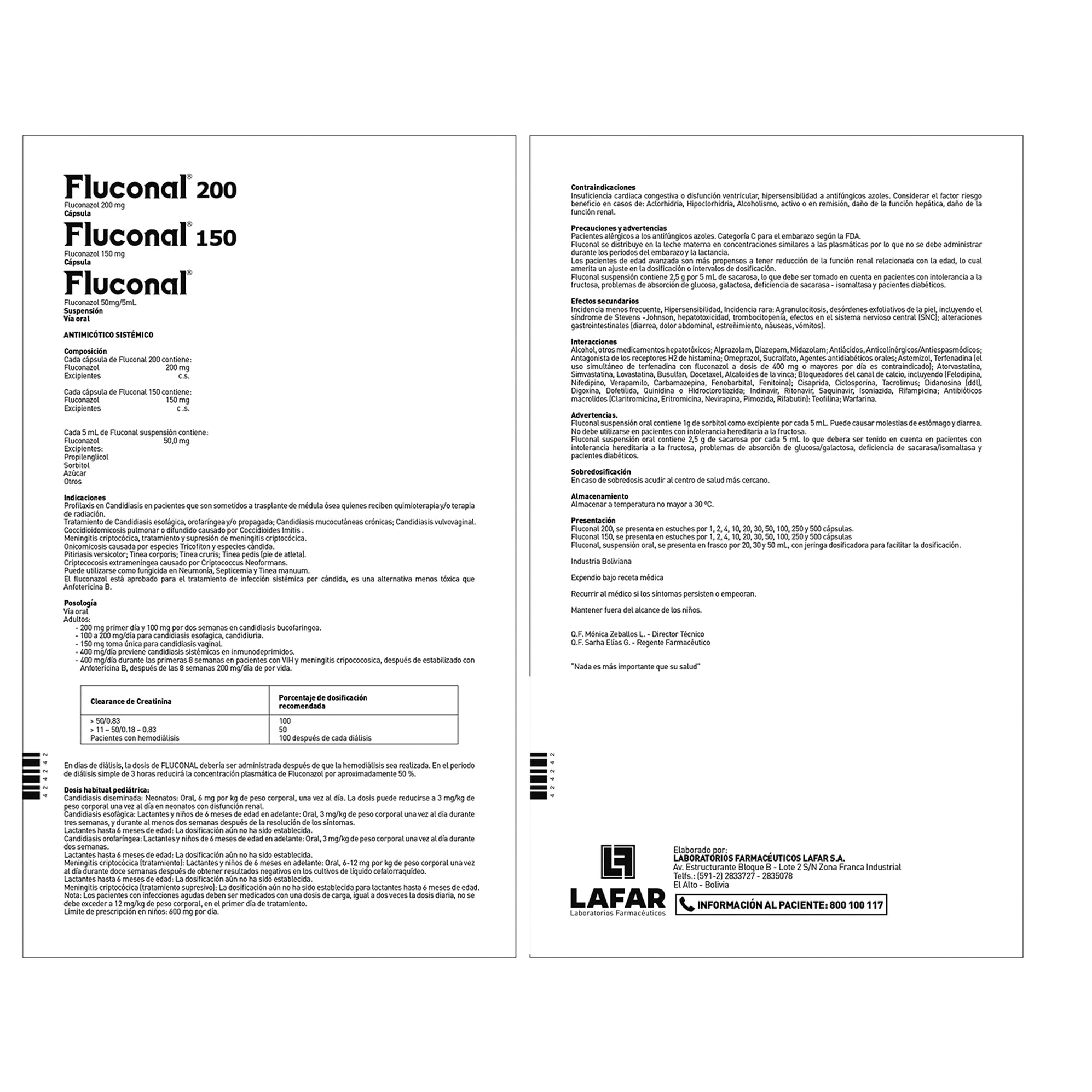Fluconal 50Mg 5Ml Susp X 50Ml Fluconazol— Farmacorp