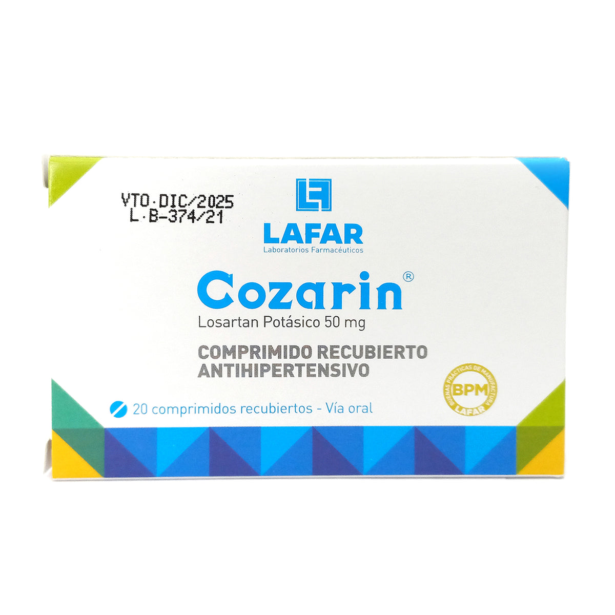 Cozarin 50Mg Losartan X Tableta— Farmacorp