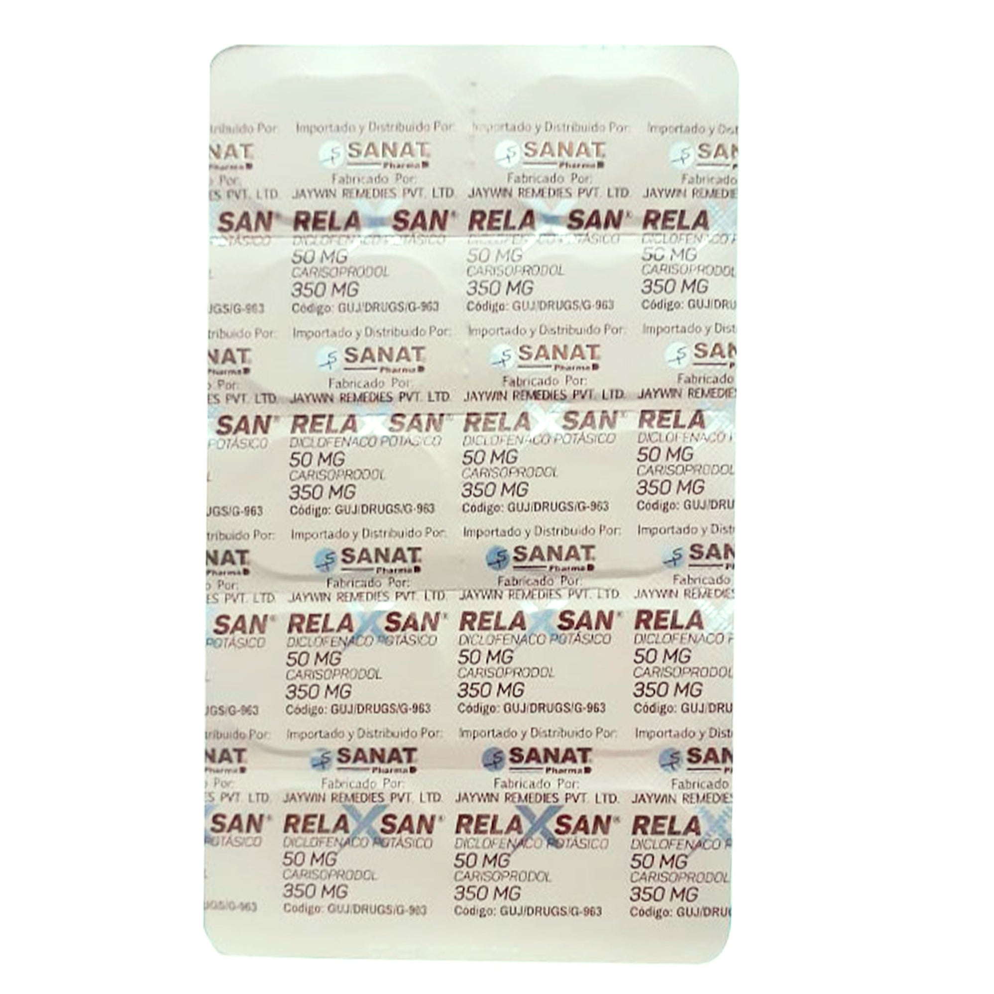 Dologal Relax Diclofenaco Potasico 50Mg Y Carisoprodol 350Mg X Tableta ...