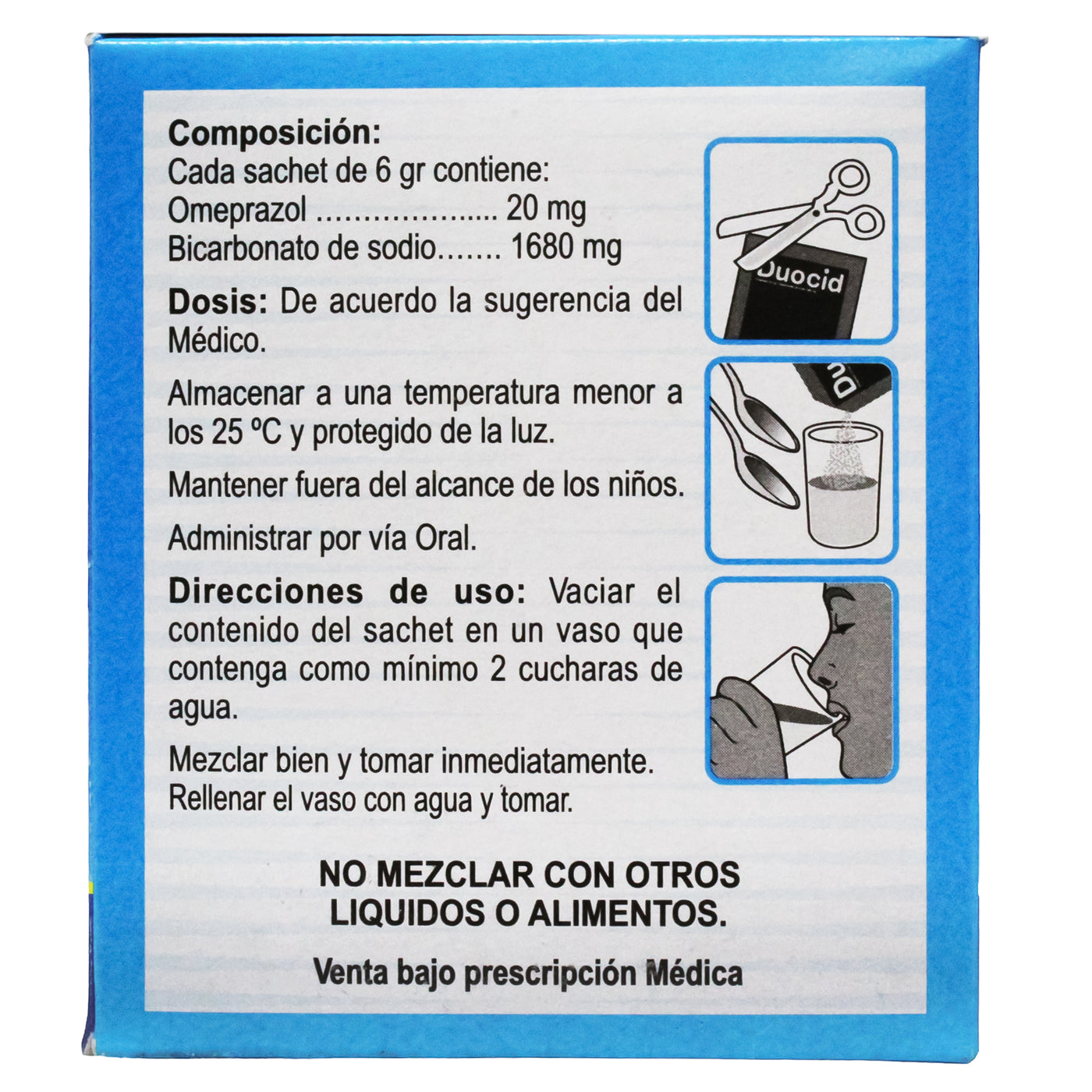 Duocid Omeprazol 20Mg Y Bicarbonato De Sodio 1680Mg X Sobre— Farmacorp
