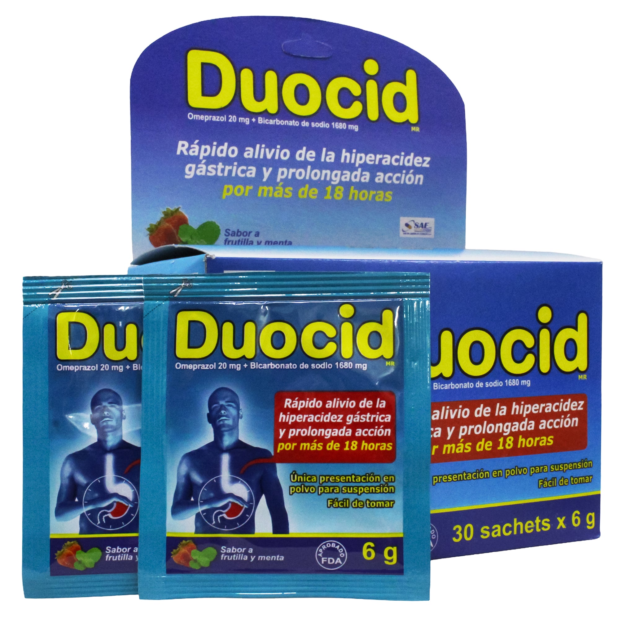 Duocid Omeprazol 20Mg Y Bicarbonato De Sodio 1680Mg X Sobre— Farmacorp