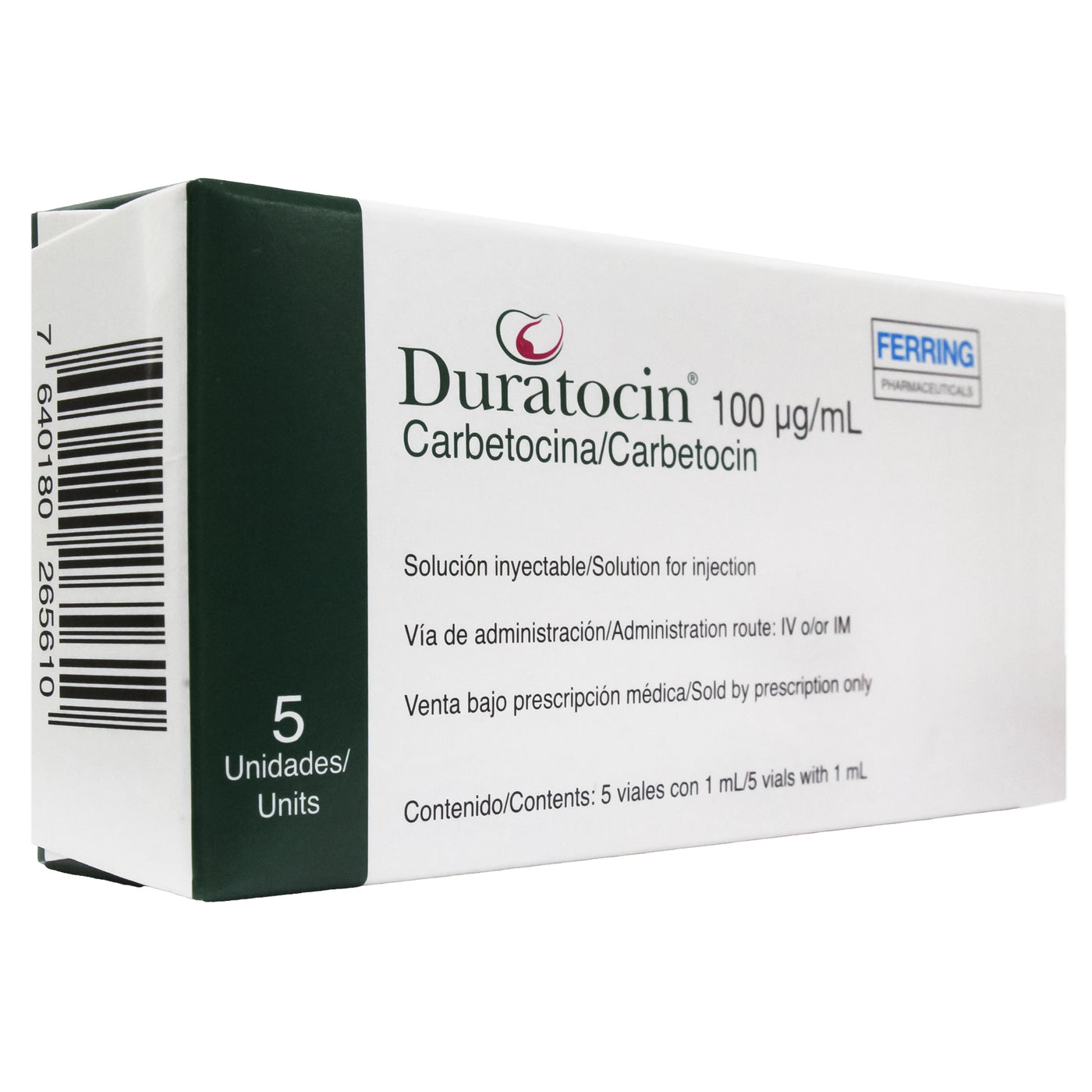 Duratocin Carbetocin 100mcg X Ampolla Farmacorp