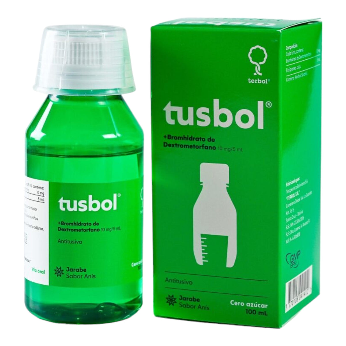 Tusbol 10Mg 5Ml Dextrometorfano Jarabe X 100Ml— Farmacorp