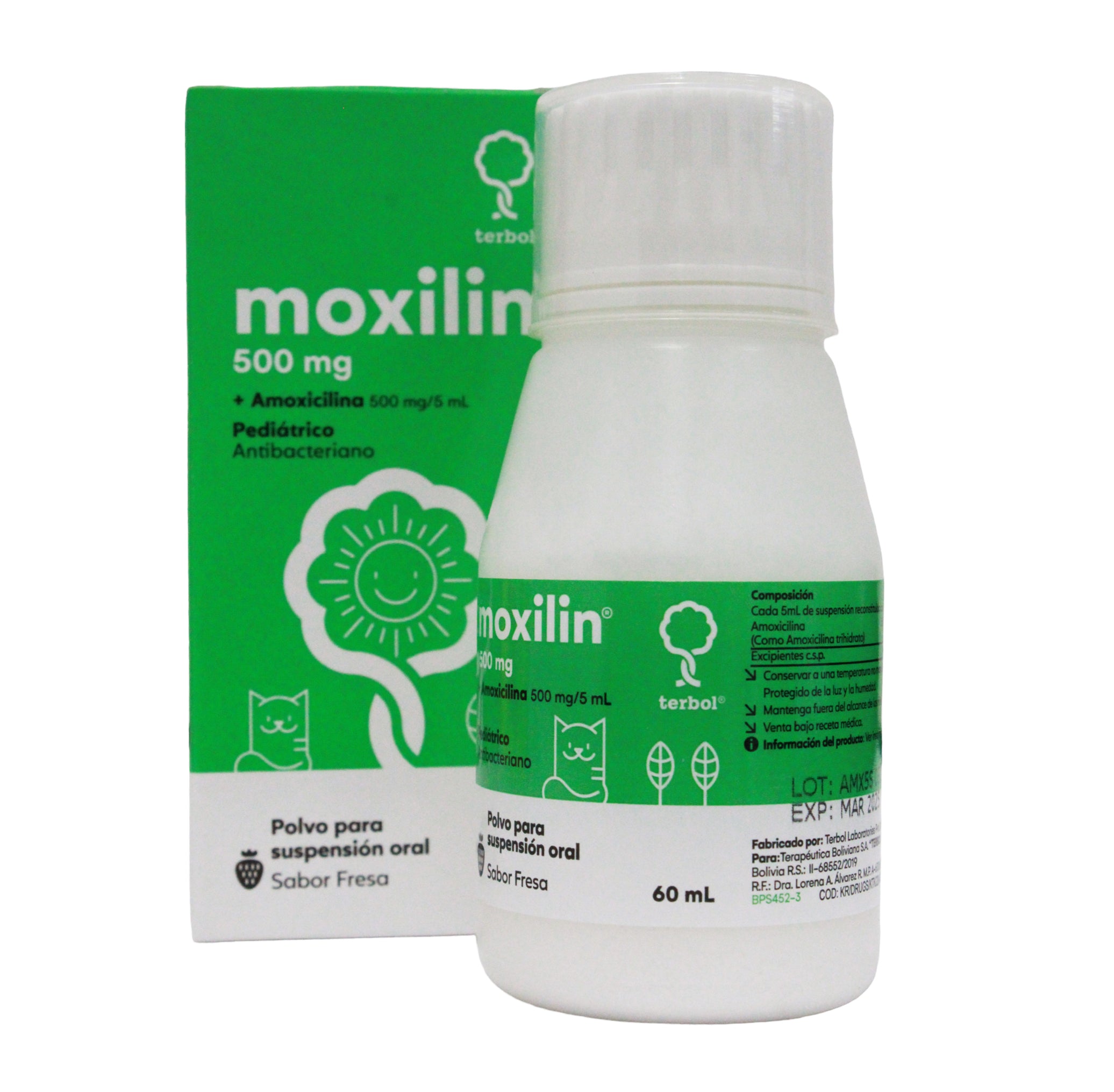 Moxilin Amoxicilina 500Mg 5Ml X 60Ml— Farmacorp