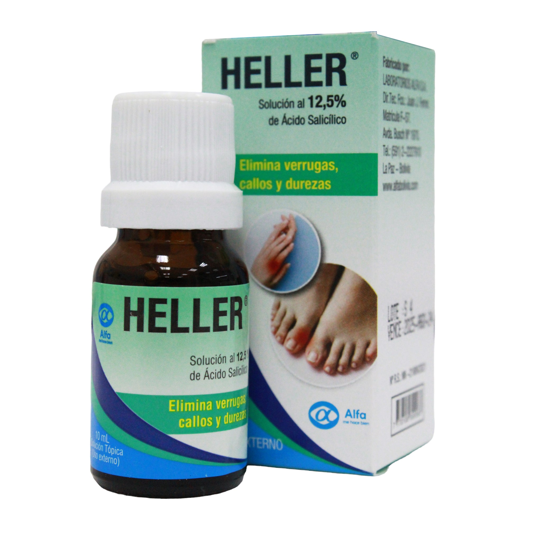Callicida Heller 12.5% Sol Topica X 10Ml— Farmacorp