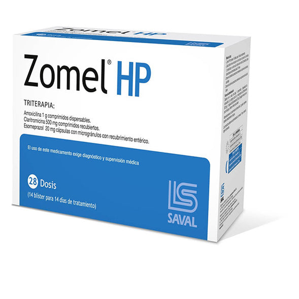 Zomel Hp Tratamiento Para La Helicobater Pilory X Blister— Farmacorp