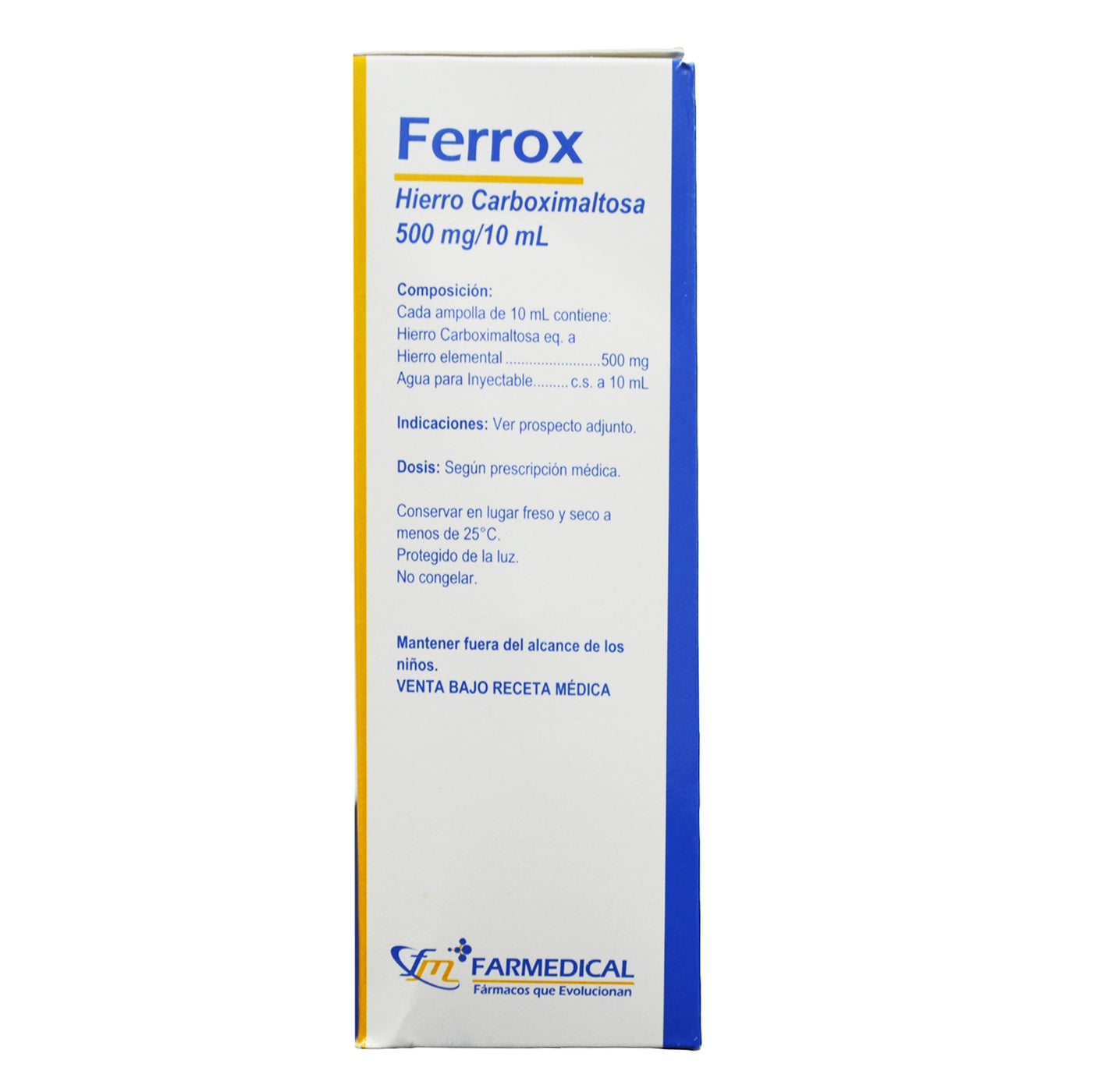 Ferrox 500Mg Hierro Carboximal Iv X 10Ml / Ampolla— Farmacorp
