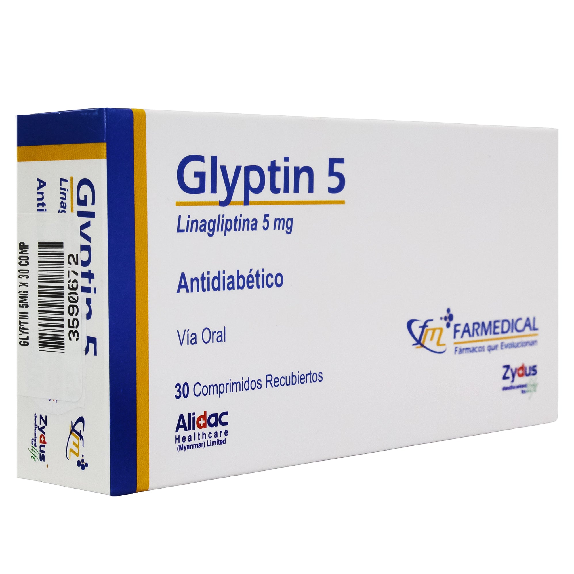Glyptin 5Mg Linagiptina X Comprimido— Farmacorp