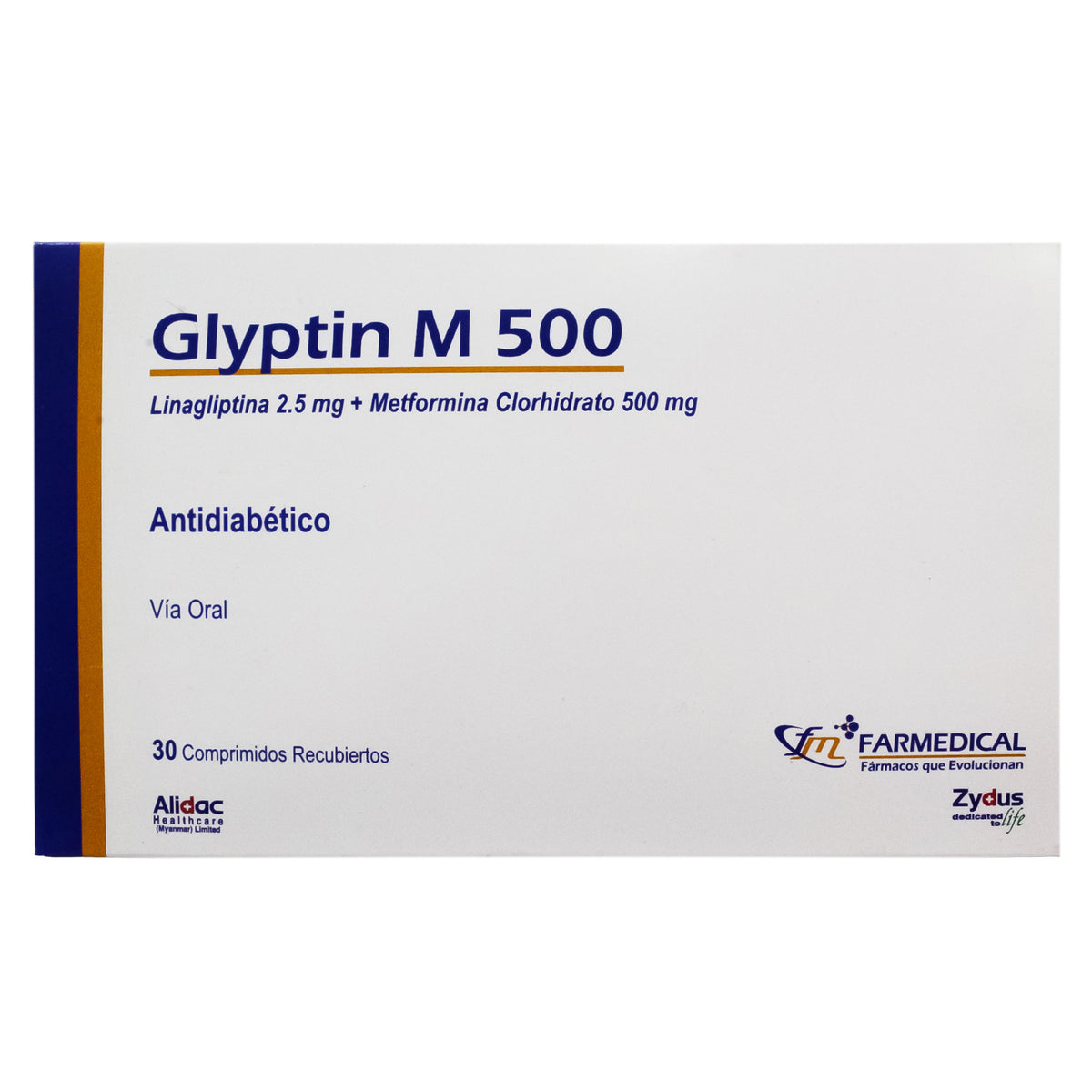 Glyptin M 500 Linagliptina Metformina X Comprimido— Farmacorp