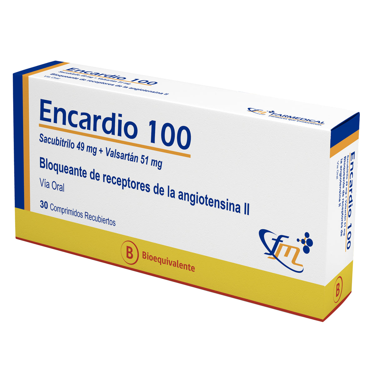 Encardio 100 Sacubitrilo Valsartan X Comprimido— Farmacorp