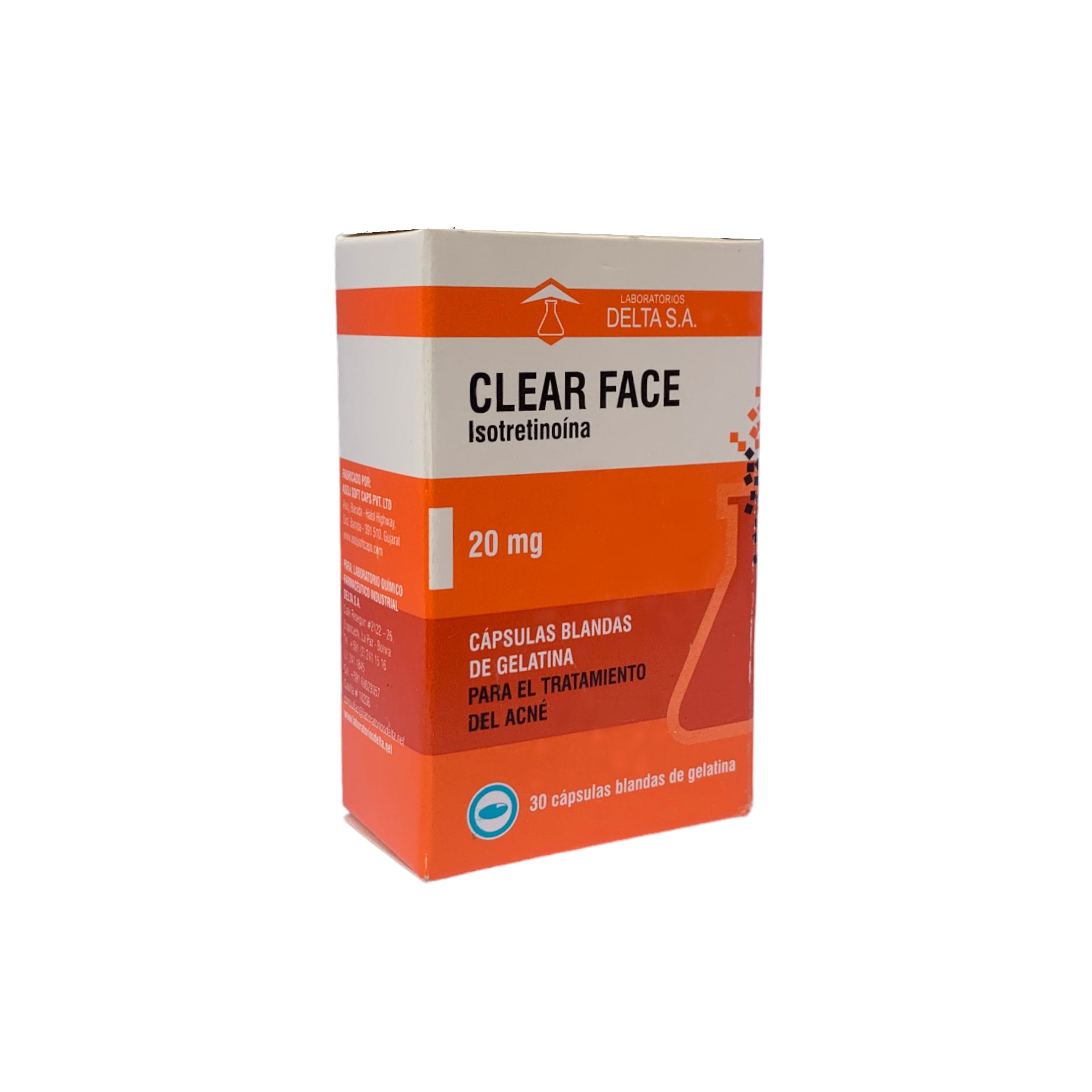 Clear Face 20 Mg Isotretinoína X Cápsula Blanda— Farmacorp