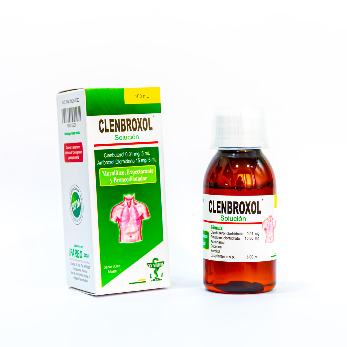 Clenbroxol Clenbuterol Ambroxol Solucion X 100Ml— Farmacorp