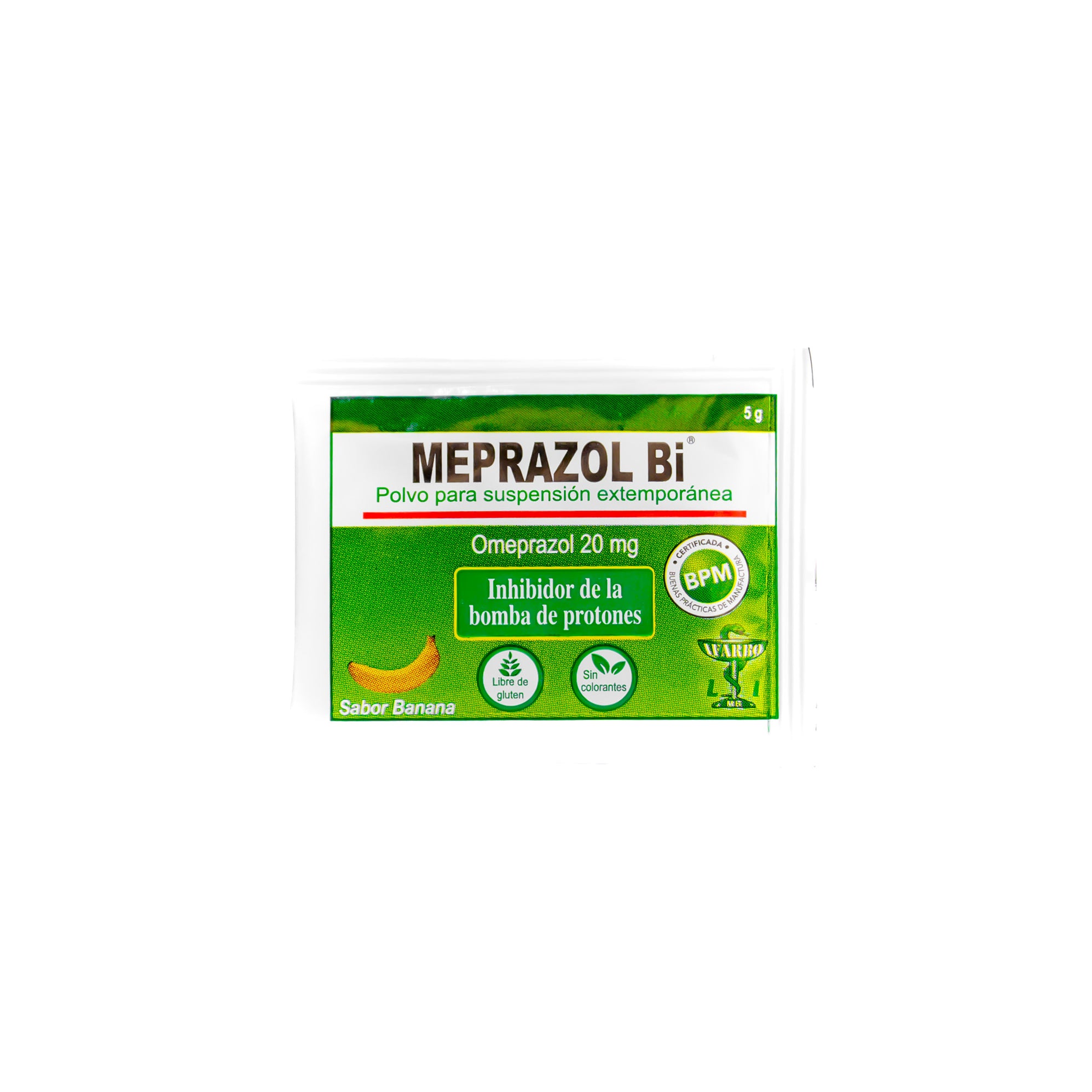 Meprazol Bi Omeprazol / Bicarbona Sabor A Banana X Sobre— Farmacorp