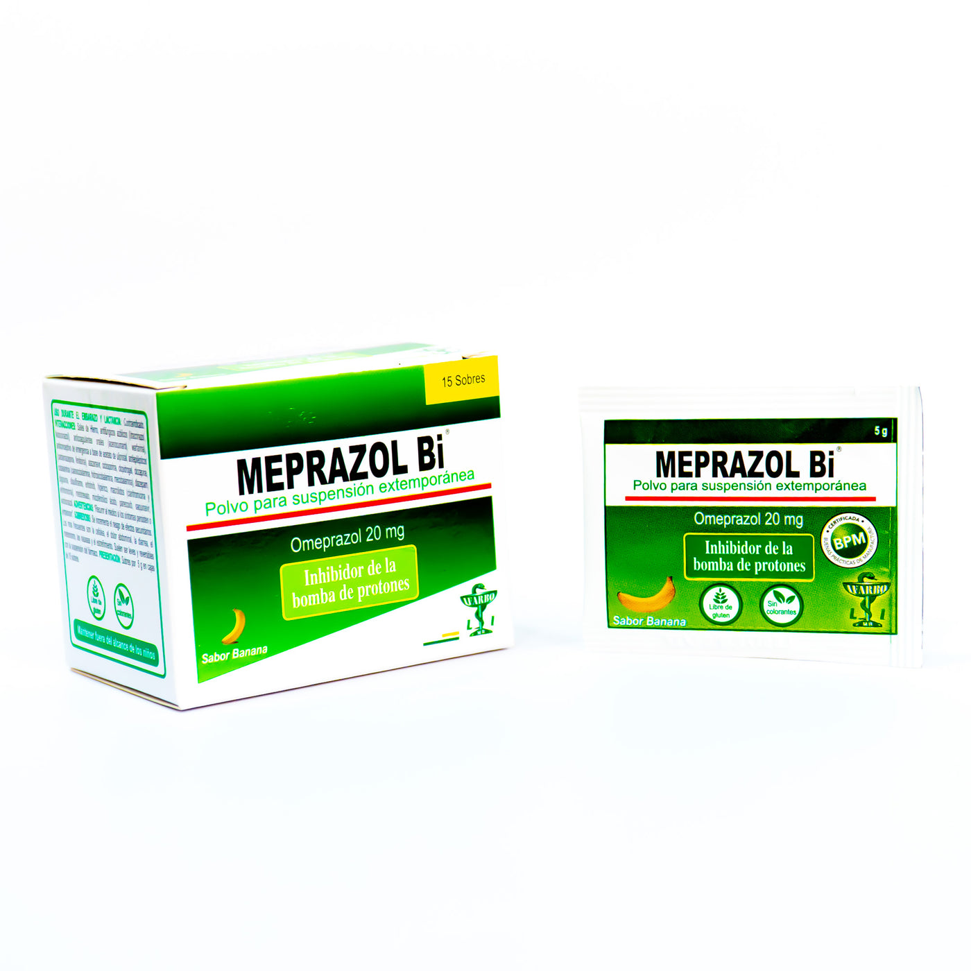 Meprazol Bi Omeprazol / Bicarbona Sabor A Banana X Sobre— Farmacorp
