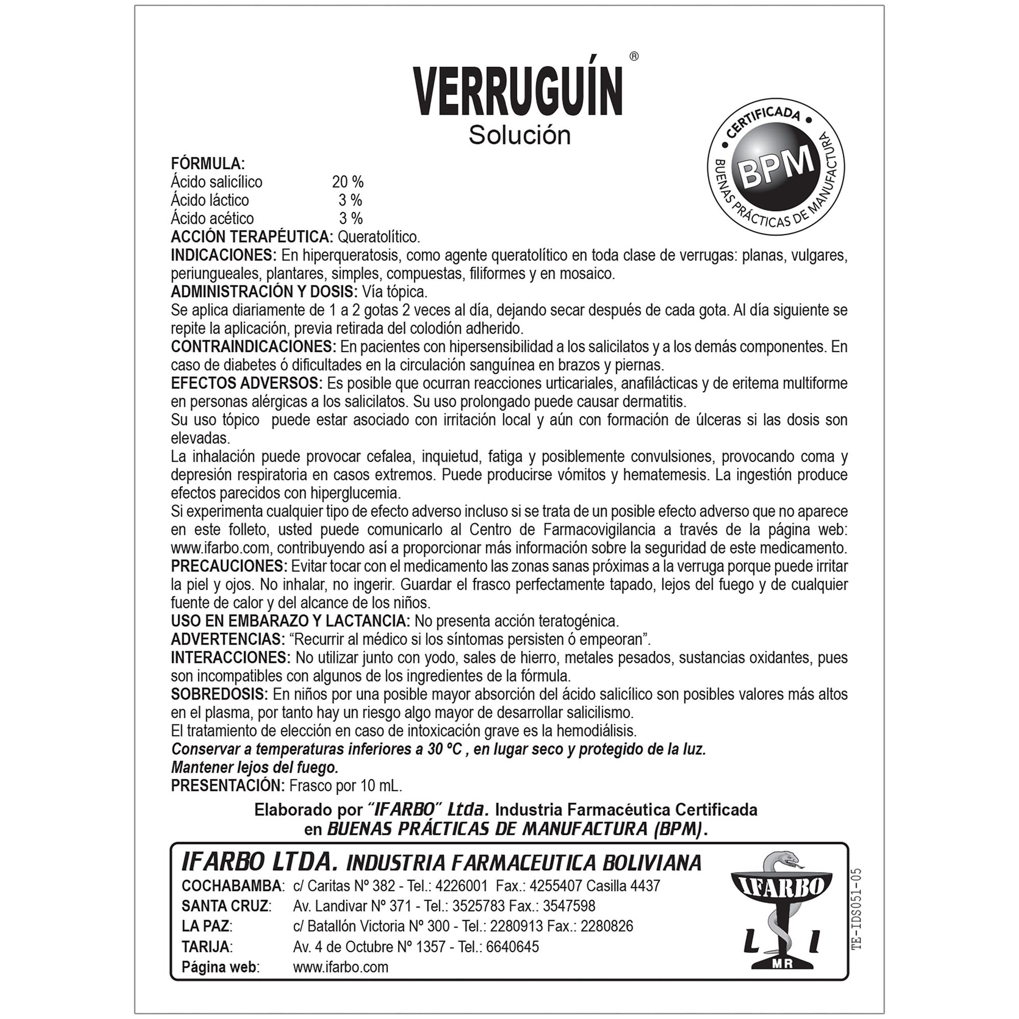 Verruguin Sol Topica X 10Ml— Farmacorp
