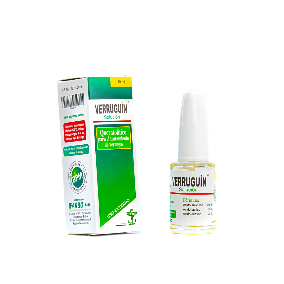Verruguin Sol Topica X 10Ml— Farmacorp