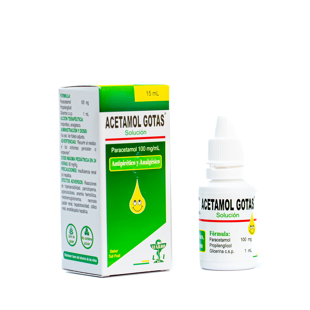 Acetamol 100Mg/Ml Gotas Paracetamol X 15Ml— Farmacorp