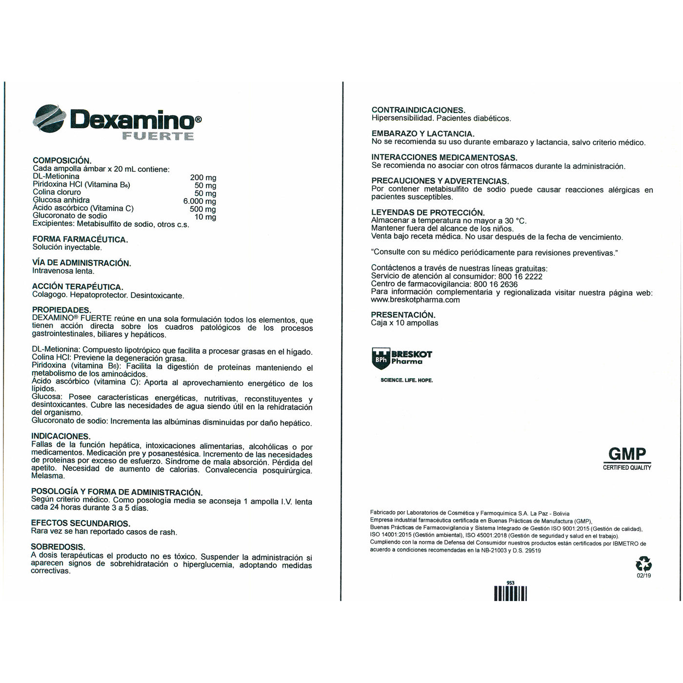 Dexamino Fuerte X Ampollla— Farmacorp