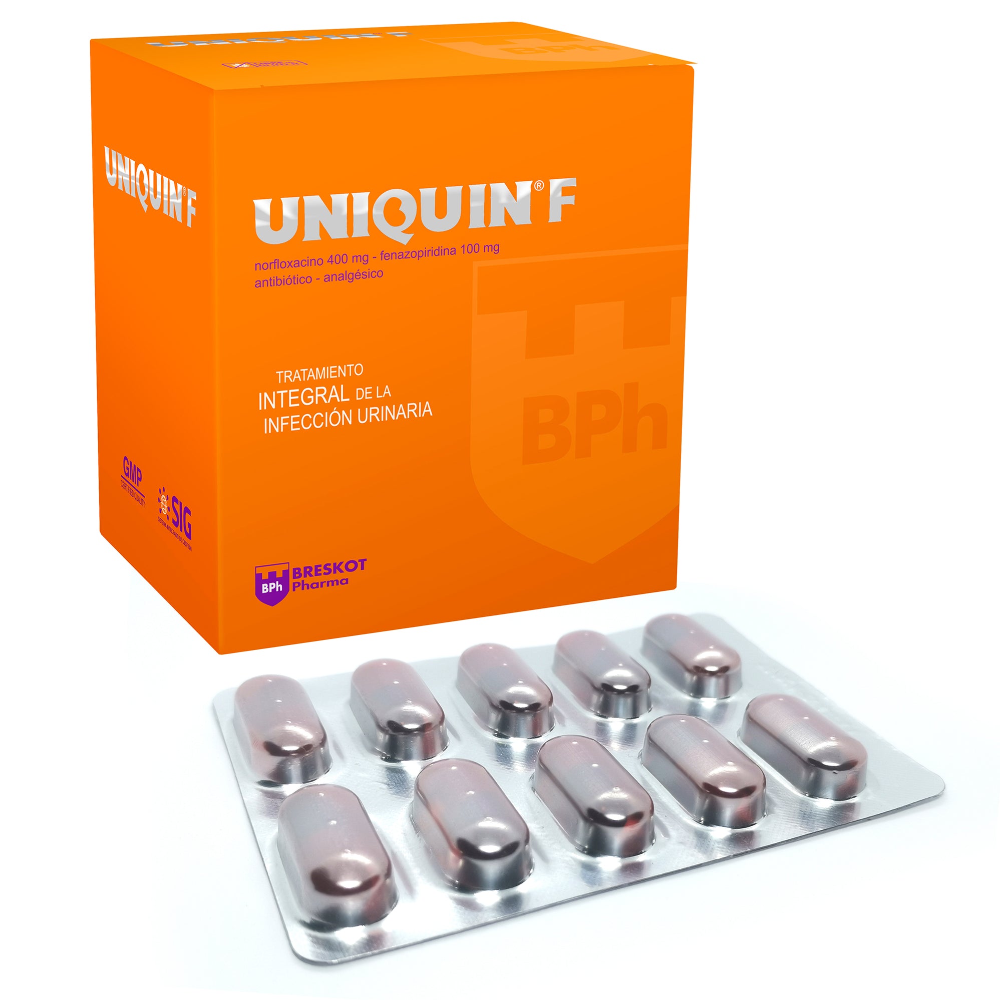 Uridon F Norfloxacina 400Mg Y Fenazopiridina Clorhidrato 100Mg X Table ...