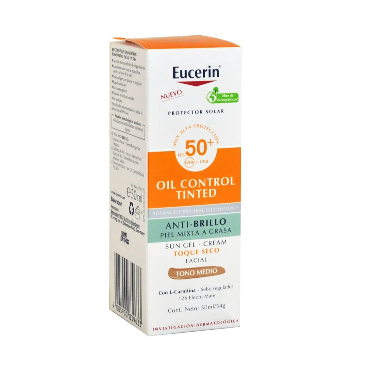 Eucerin Protector Solar Oil Control Fps50 Tono Medio X 50Ml— Farmacorp