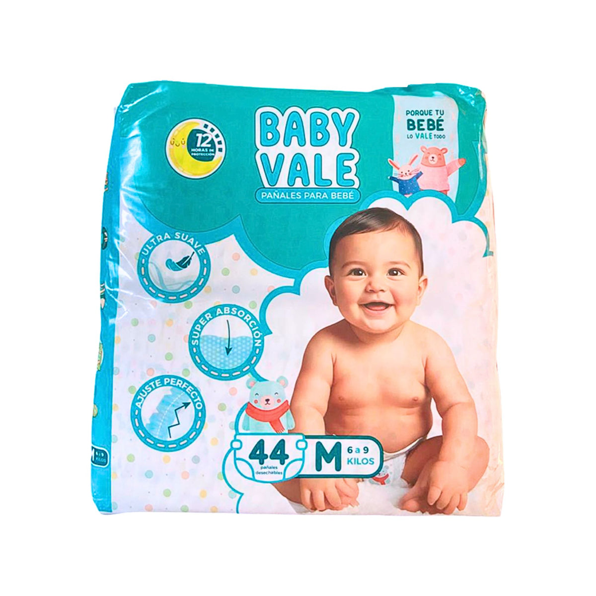 Pañales Baby Vale M X 44 Unidades— Farmacorp