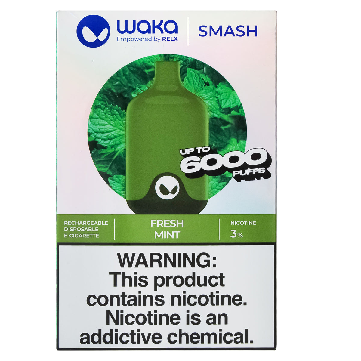 Waka Smash Fresh Mint 6000 Puffs— Farmacorp