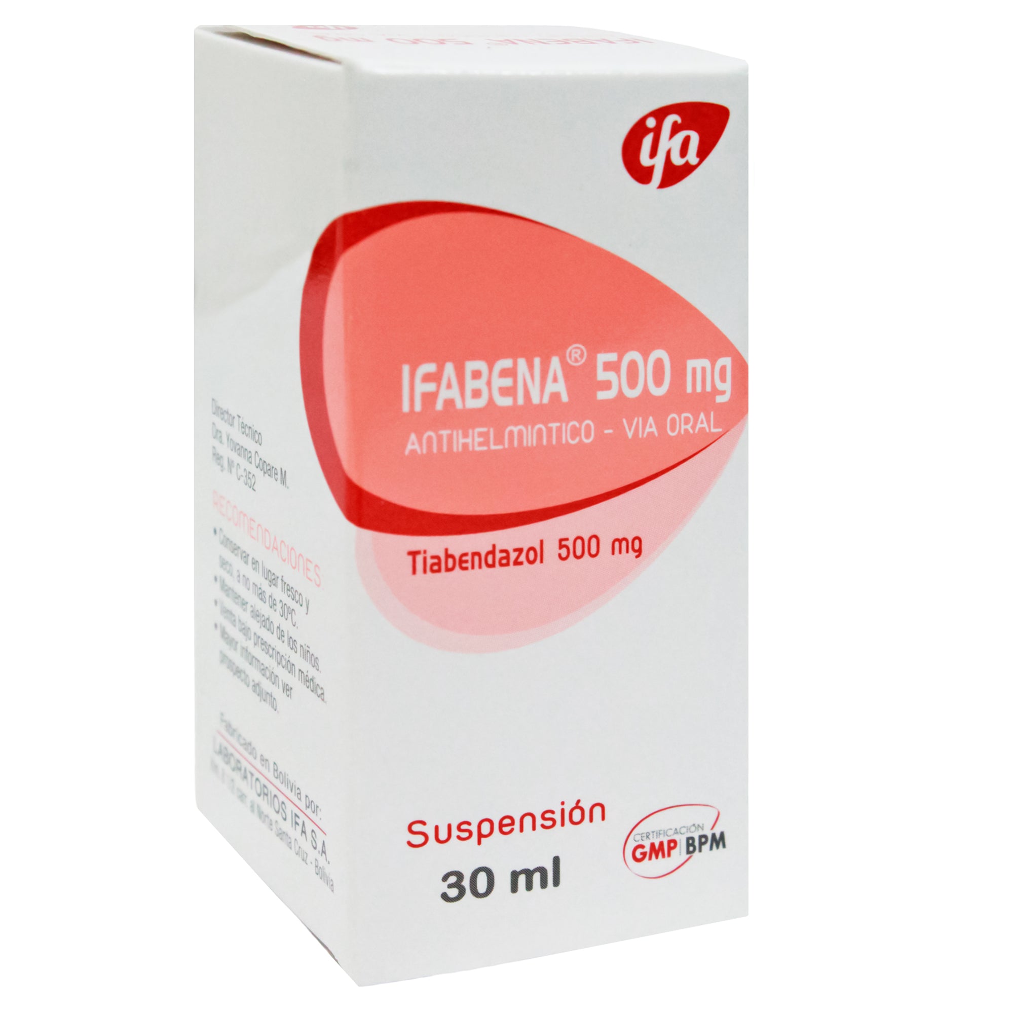 Ifabena 500Mg 5Ml Susp X 30Ml Tiabendazol— Farmacorp