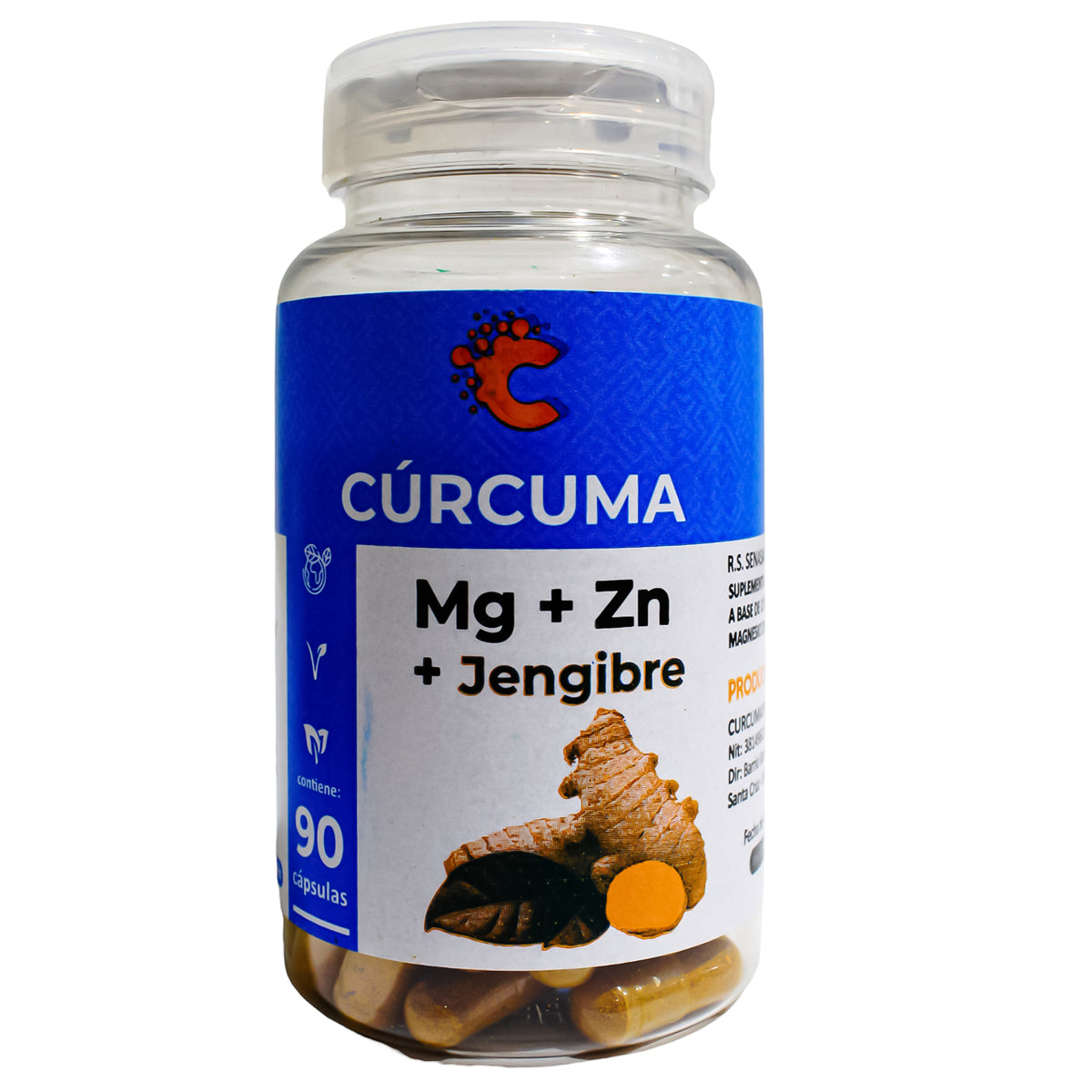 C Curcuma Magnesio Zinc Jengibre X 90 Capsulas— Farmacorp
