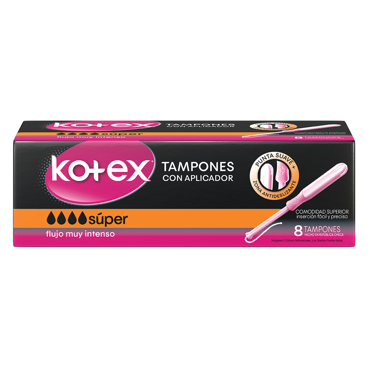 Kotex Tampones Con Aplicador Tamaño Super X 8 Unidades— Farmacorp