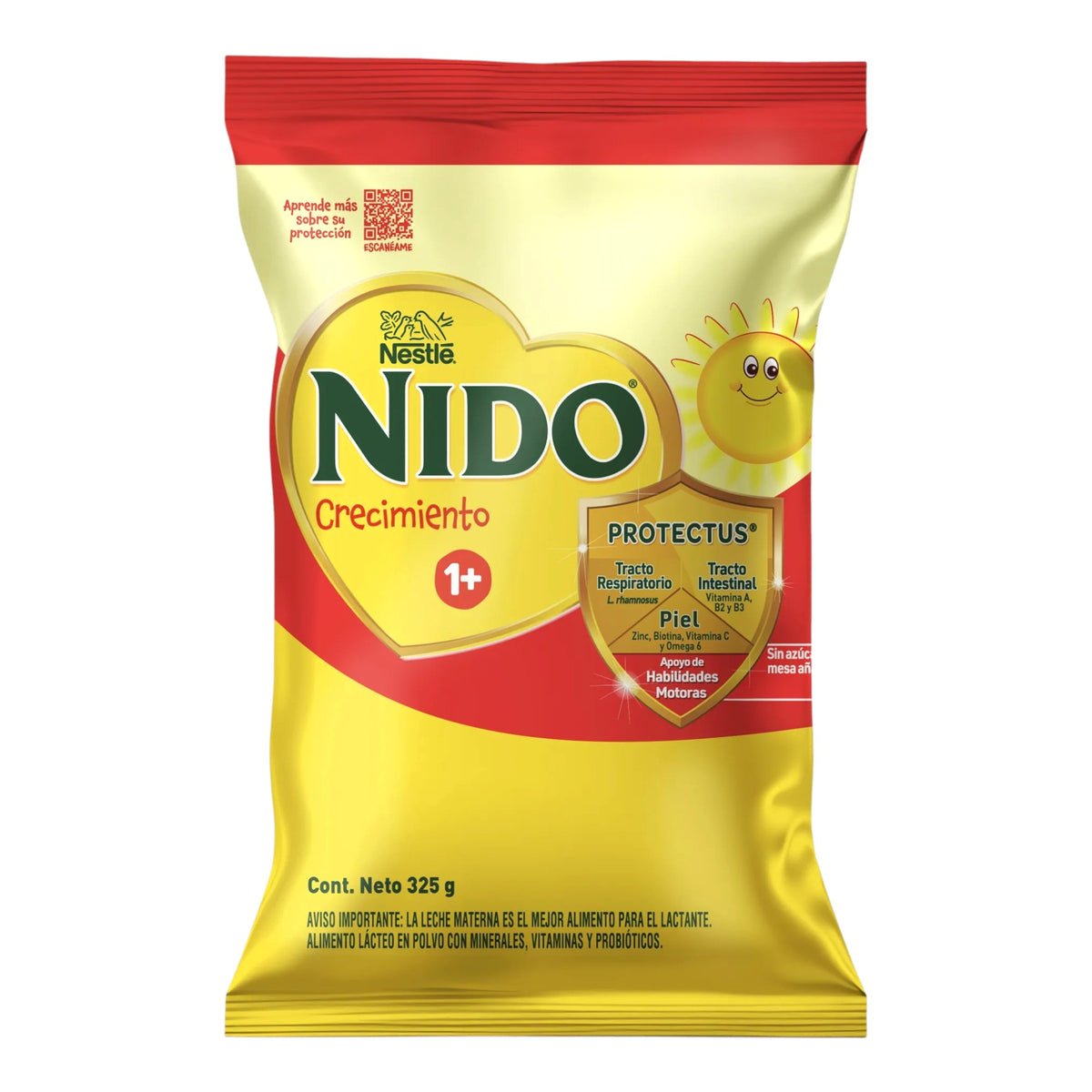 Leche En Polvo Nido Crecimiento 1+ Protectus Bolsa X 325G— Farmacorp