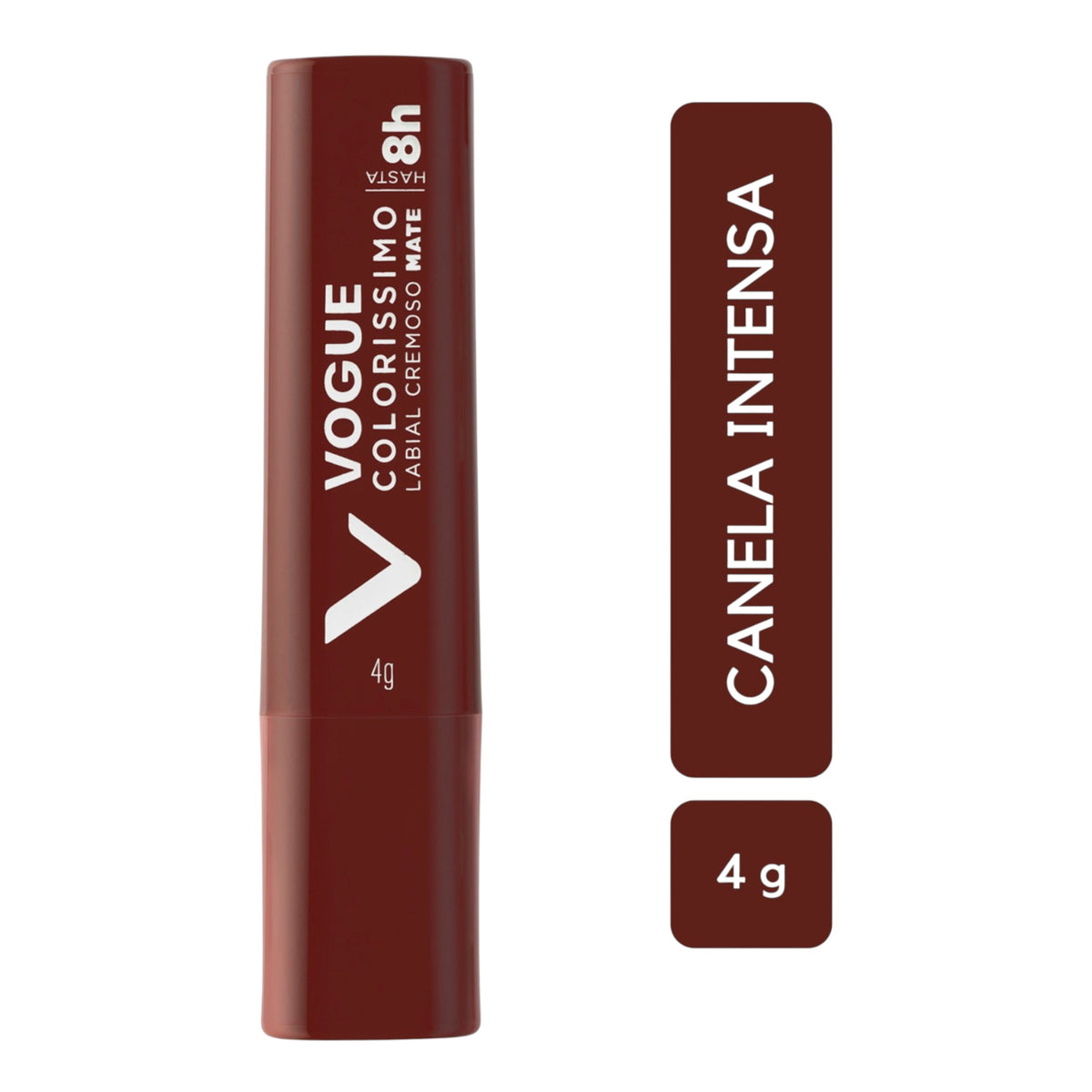 Labial En Barra Vogue Colorissimo Mate Canela Intensa X 5Ml— Farmacorp