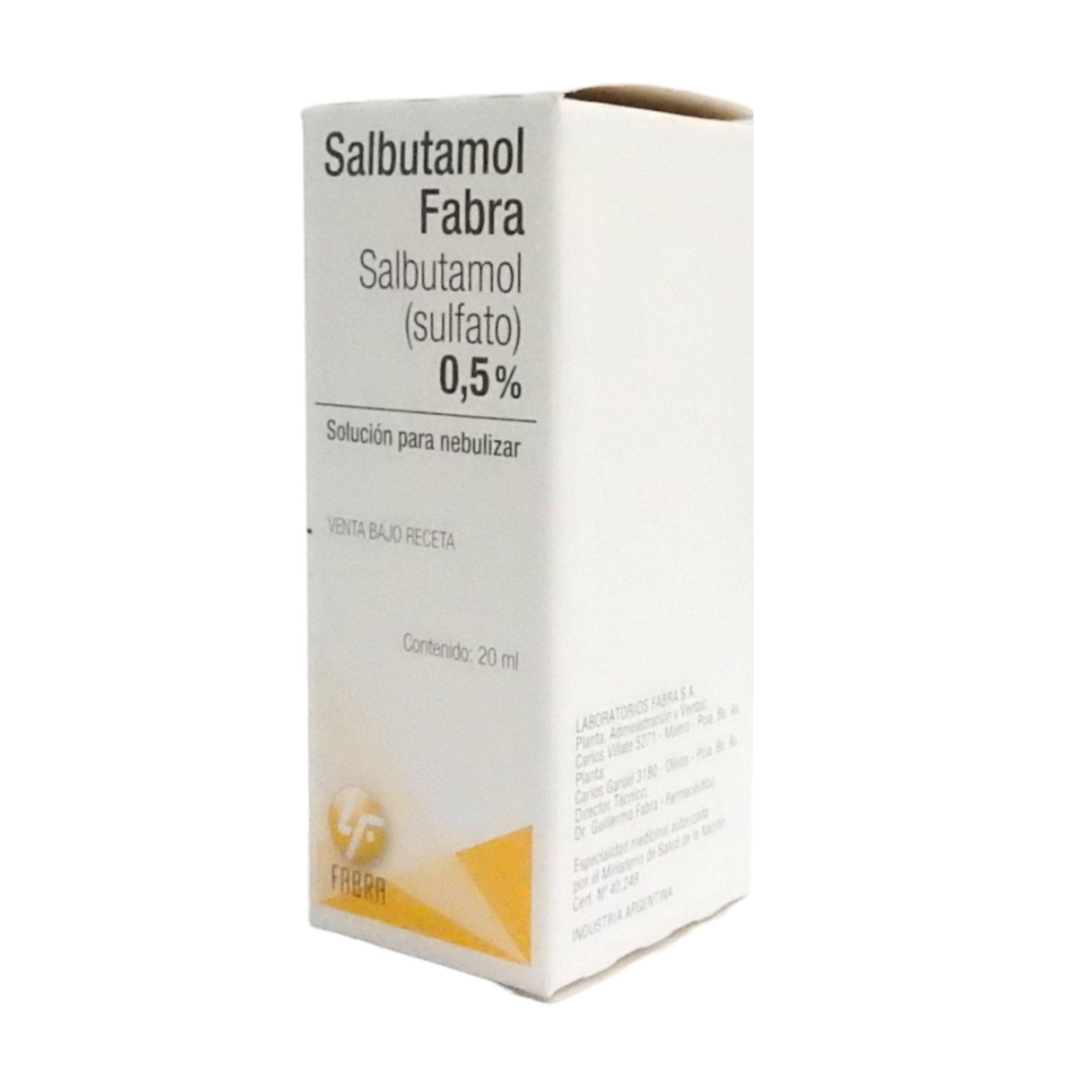 Salbutamol 5 Mg/Ml Solución Para Nebulizar X 20 Ml— Farmacorp