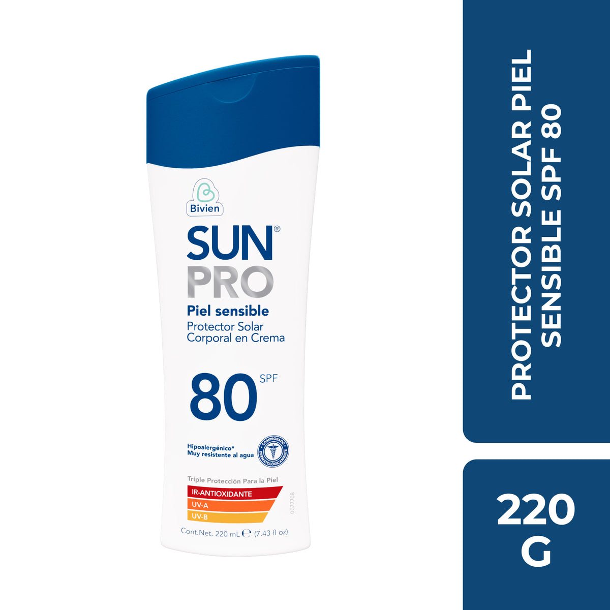 Protector Solar Sunpro Piel Sensible Spf 80 X 220Ml— Farmacorp