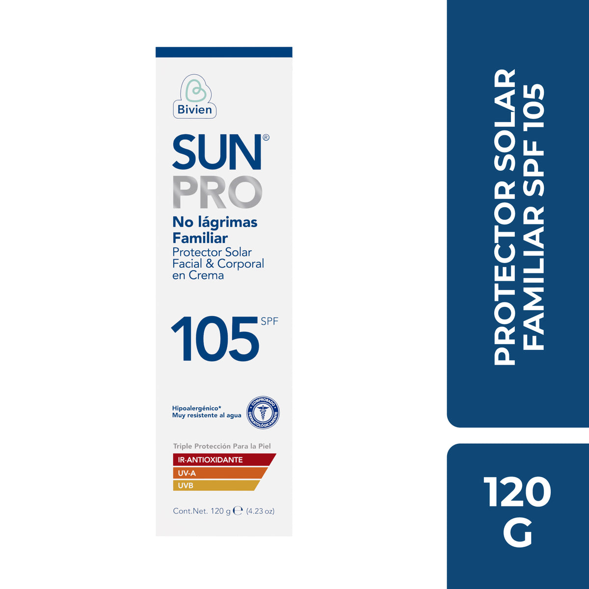 Protector Solar Sunpro Familiar Crema Spf 105 X 120G— Farmacorp