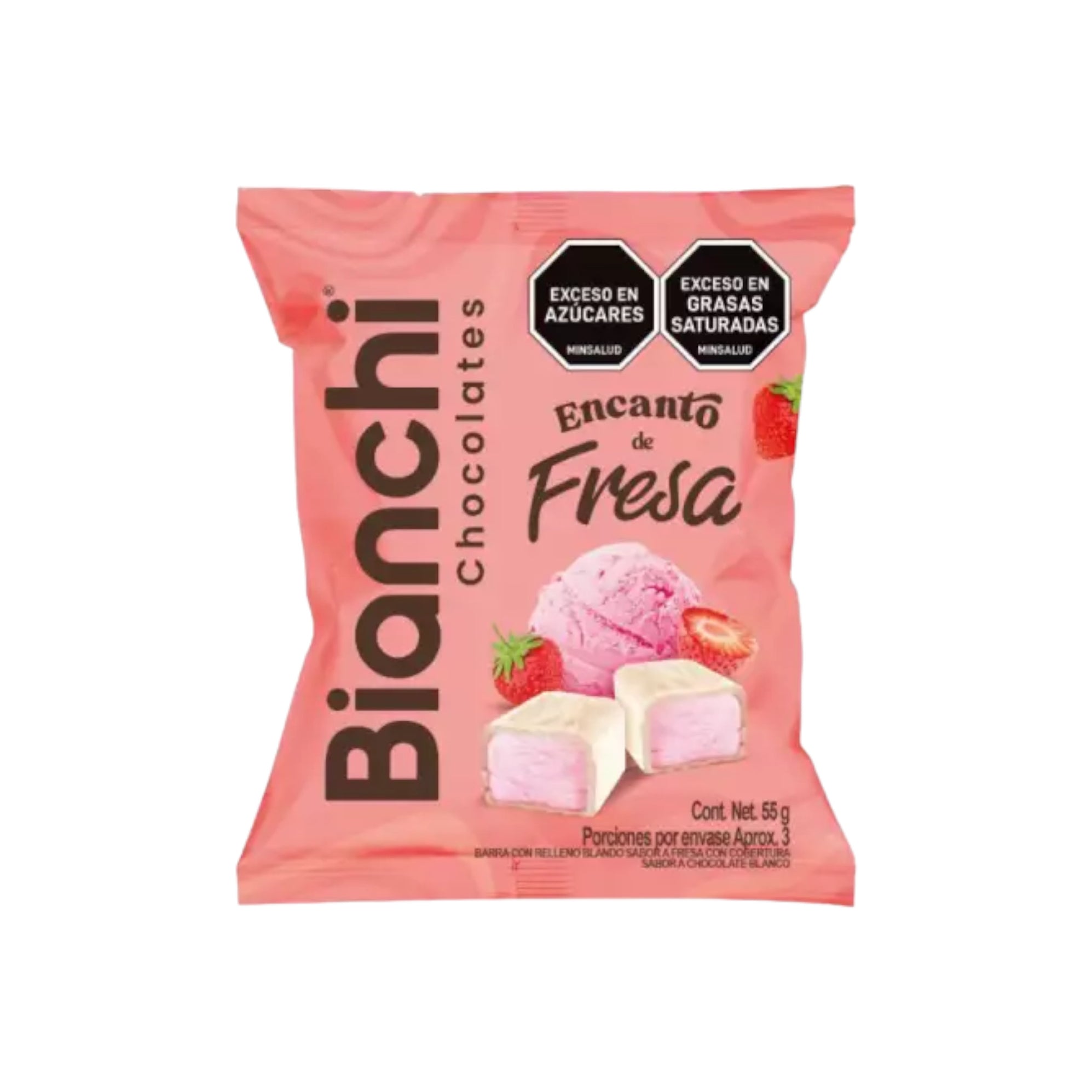 Barra Con Relleno Bianchi Encanto De Fresa X 55G— Farmacorp