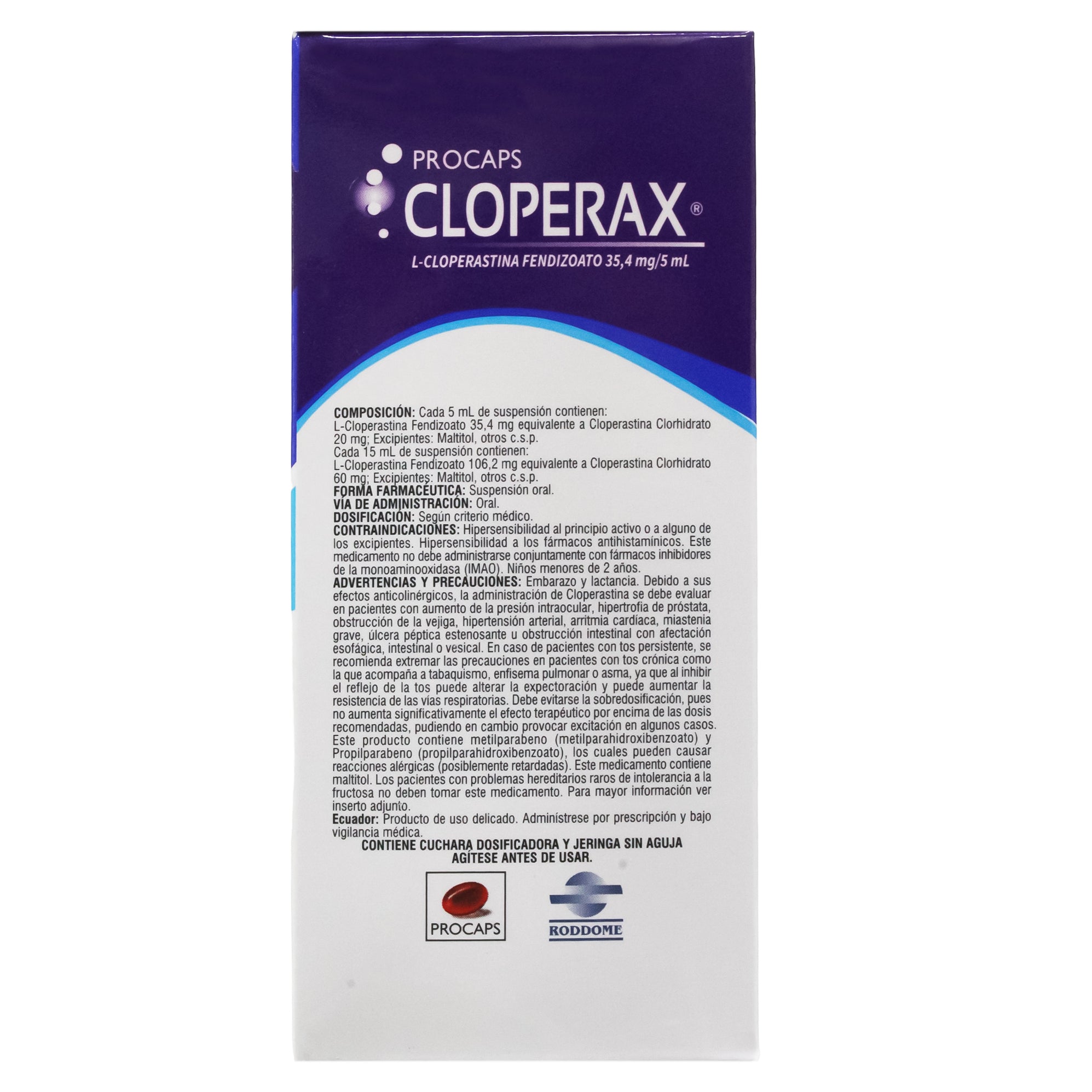 Cloperax 20Mg 5Ml Suspension X 120Ml Cloperastina— Farmacorp