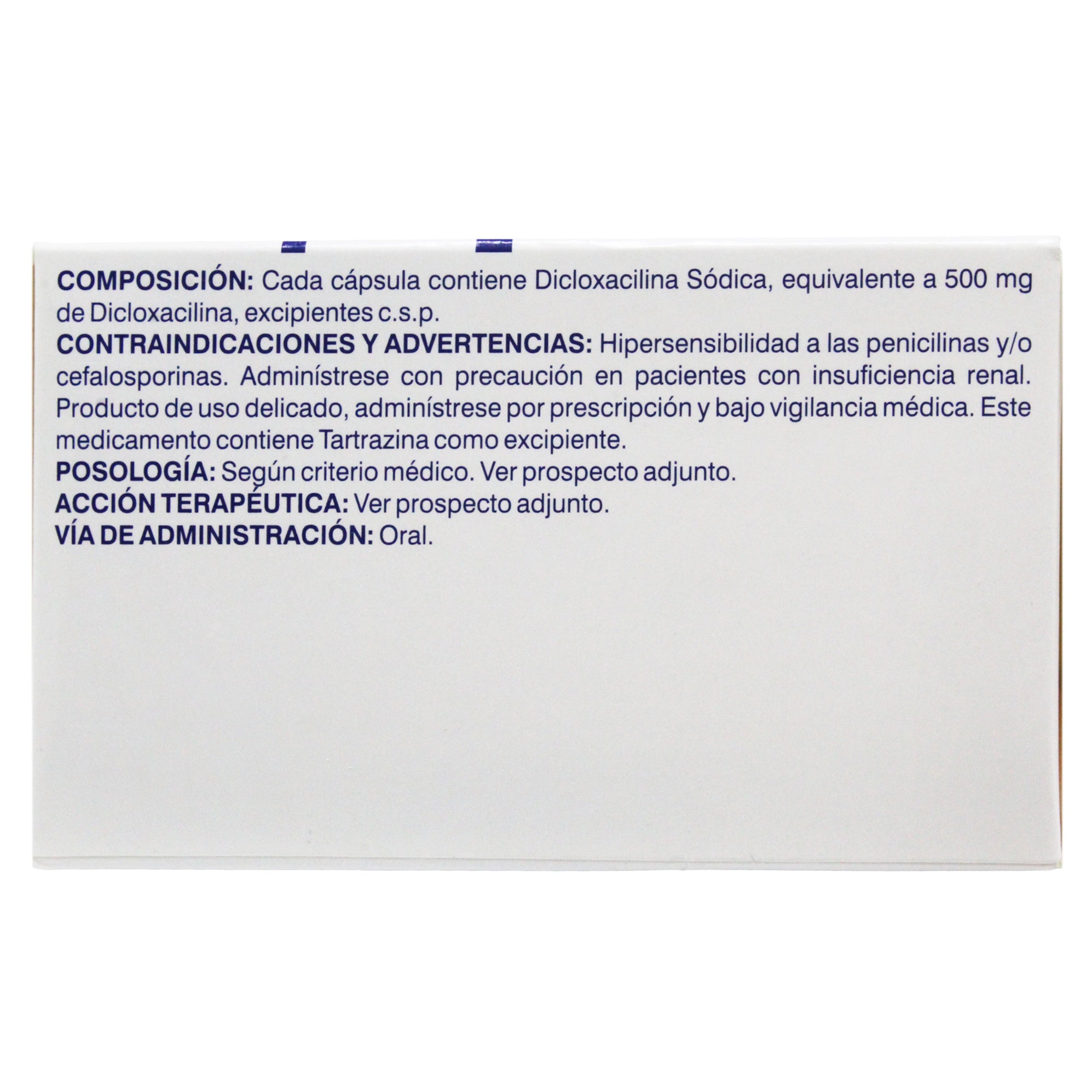 Dicloxacilina 500Mg X Capsula— Farmacorp