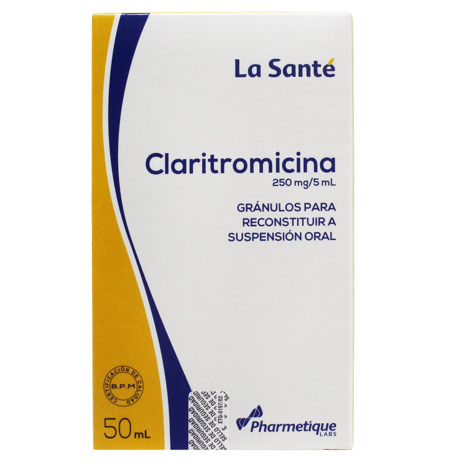Claribiotic 250Mg 5Ml Susp X 80Ml Claritromicina— Farmacorp