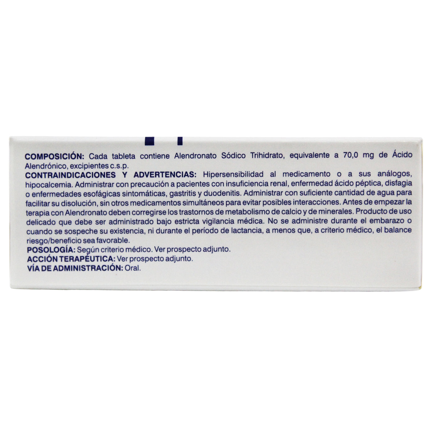 Alendronato Sodico 70Mg X Tableta— Farmacorp