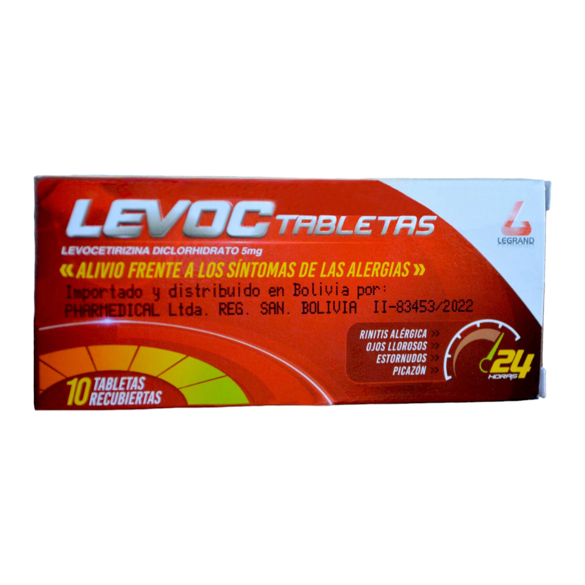 Tabletas Levoc 5 mg x 10 Levocetirizina— Farmacorp