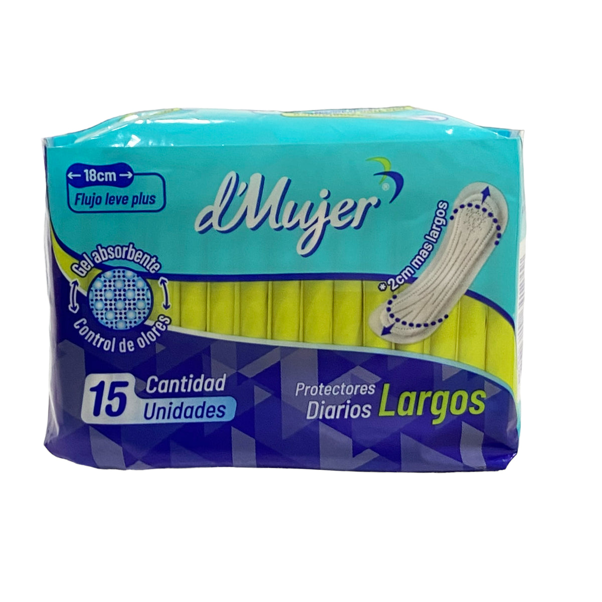 D Mujer Protectores Diarios Largos Tipo Algodon X 15 Unidades— Farmacorp