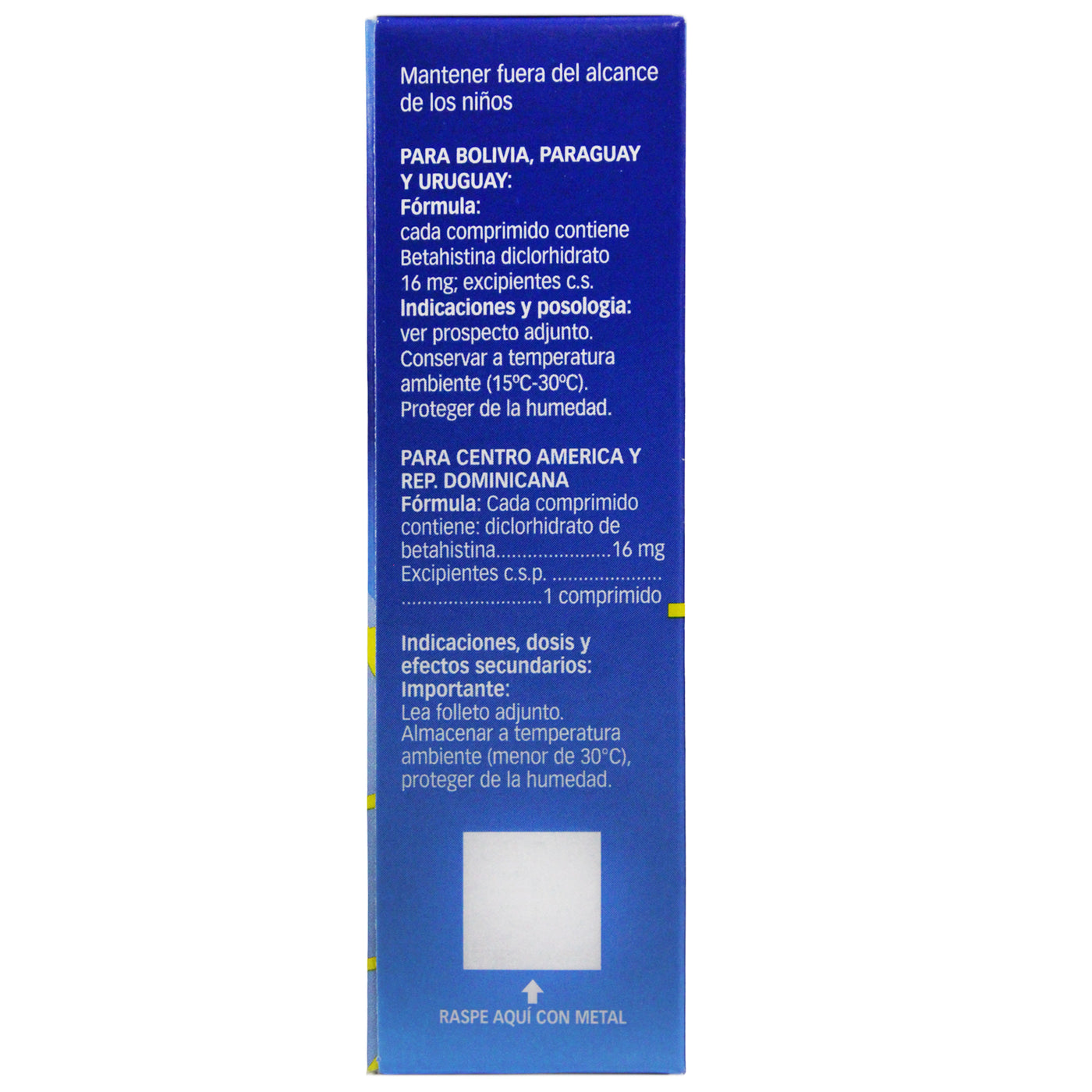 Betistin 16Mg Betahistina X Tableta— Farmacorp