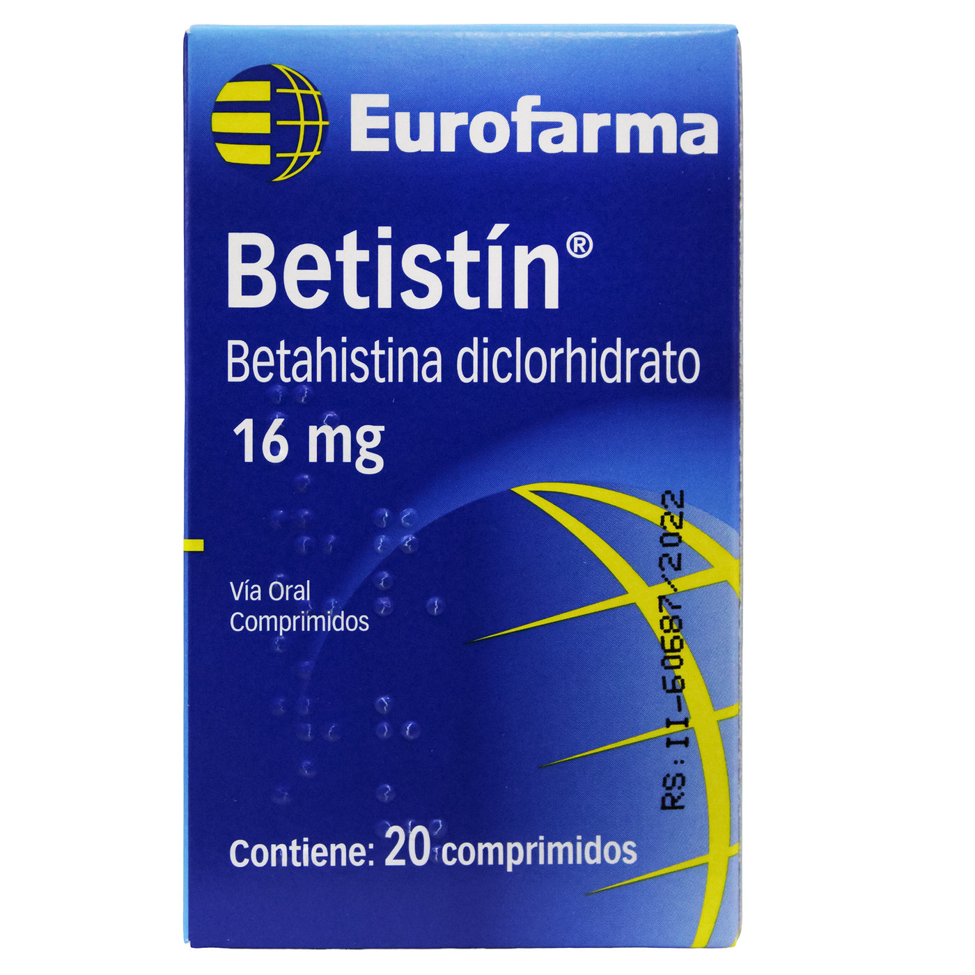 Betistin 16Mg Betahistina X Tableta— Farmacorp