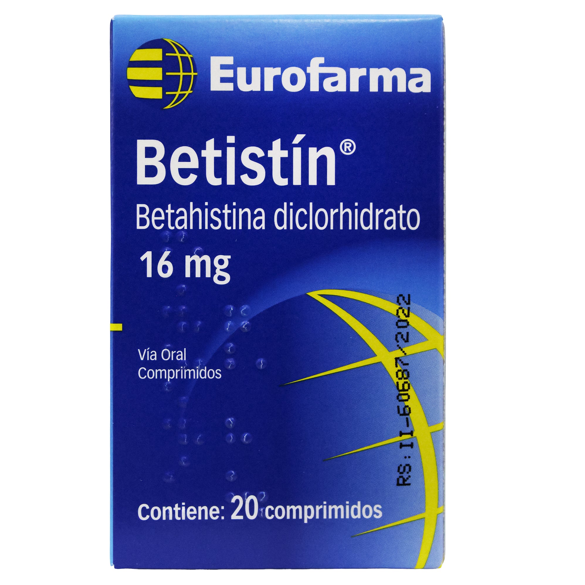Betistin 16Mg Betahistina X Tableta— Farmacorp