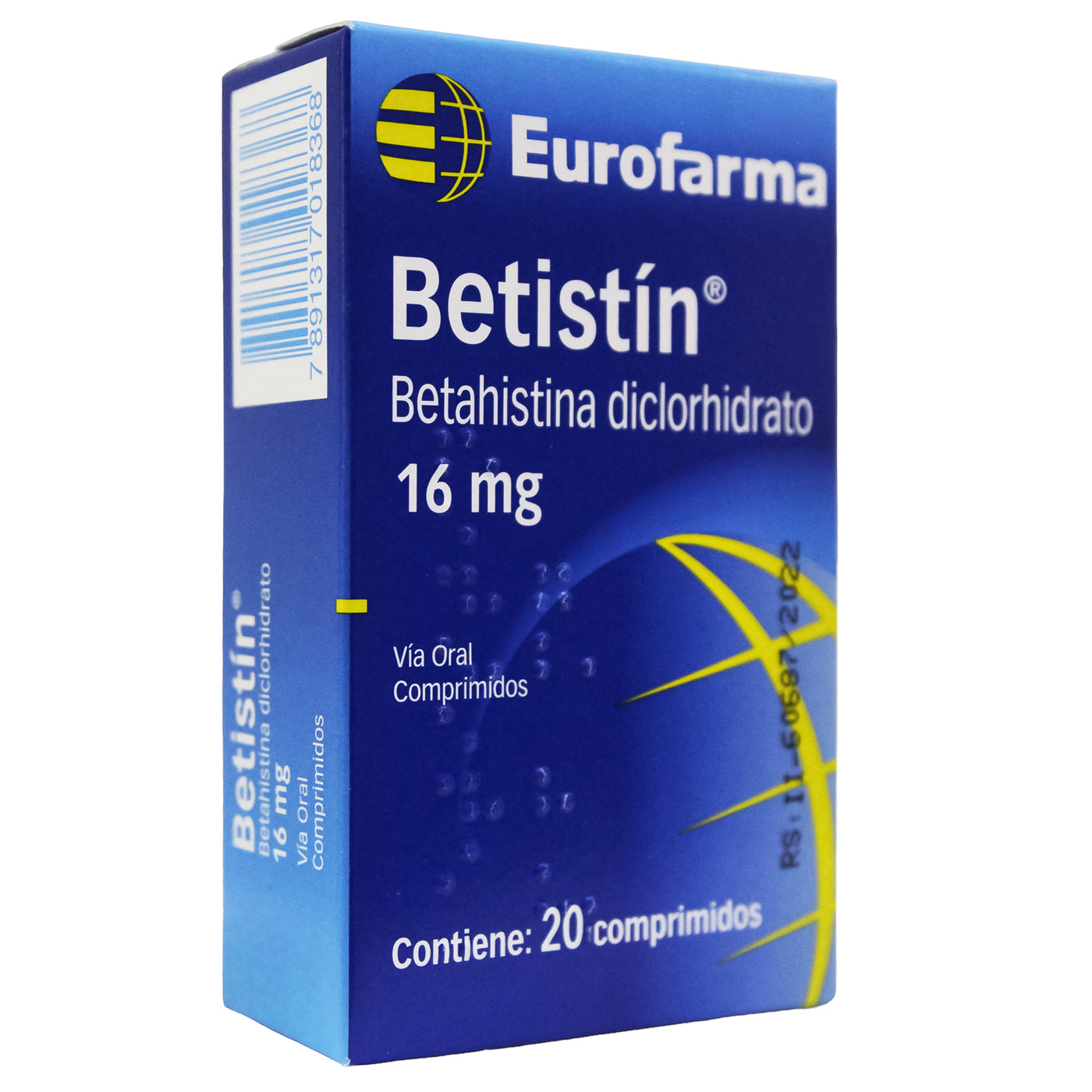 Betistin 16Mg Betahistina X Tableta— Farmacorp