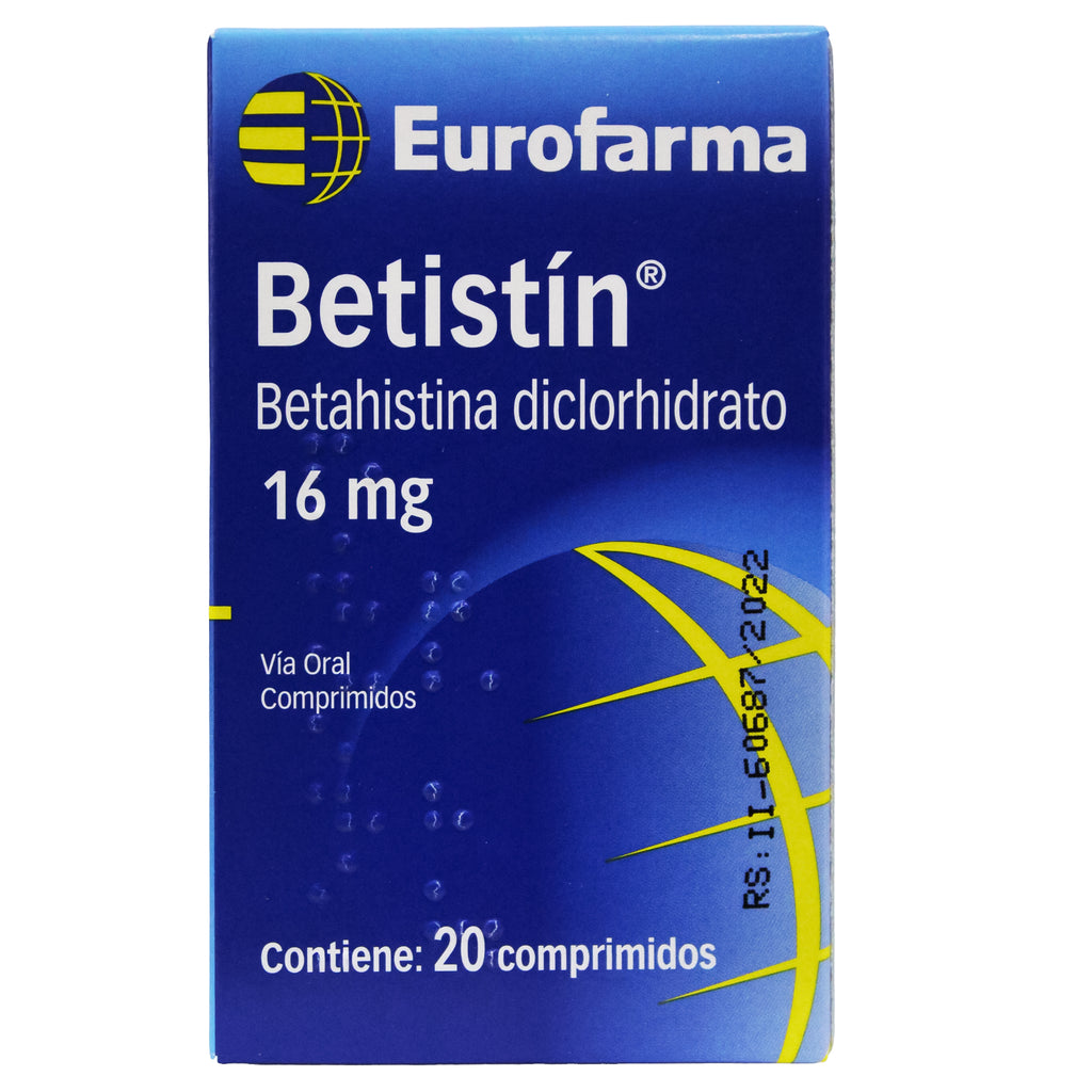 Bethis 16Mg Betahistina X Comprimido— Farmacorp